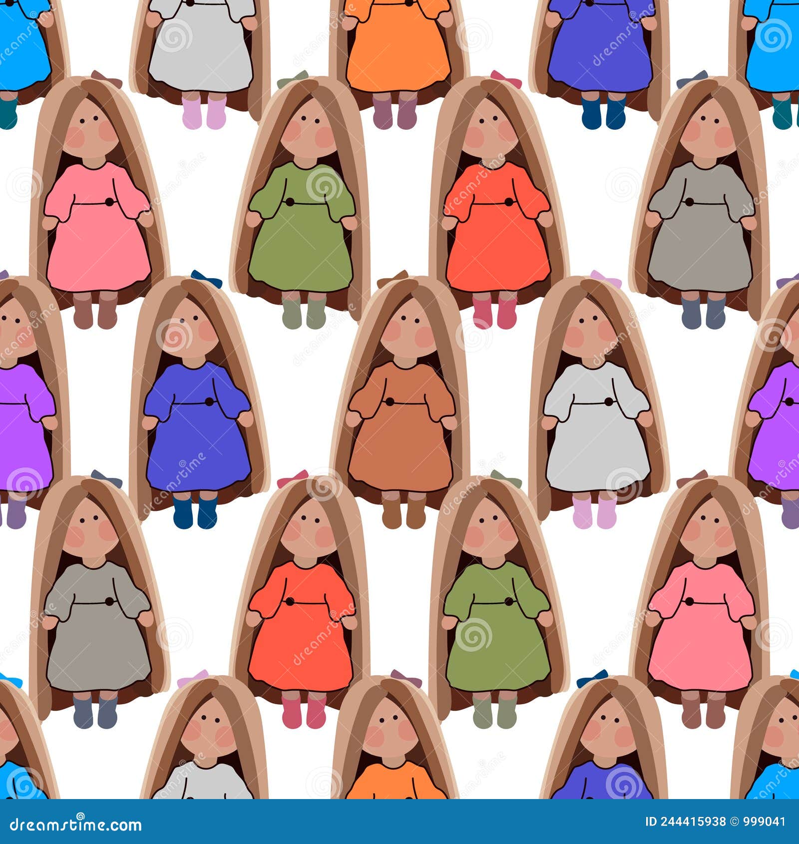 Seamless Pattern with Kids. Vector Stock Illustration Eps10. Stock ...