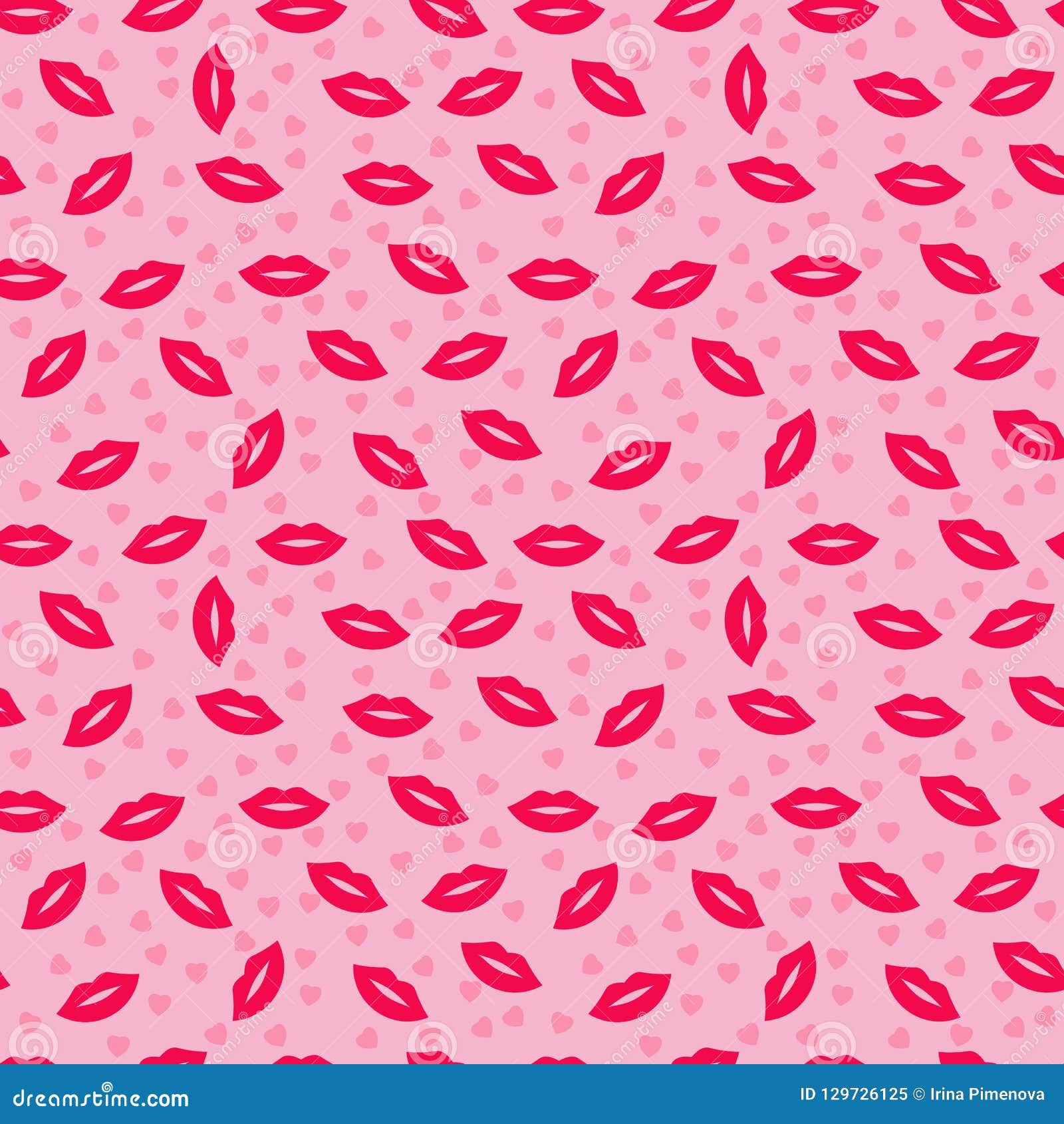 Seamless Pattern with Kisses Pattern for Design Stock Vector ...