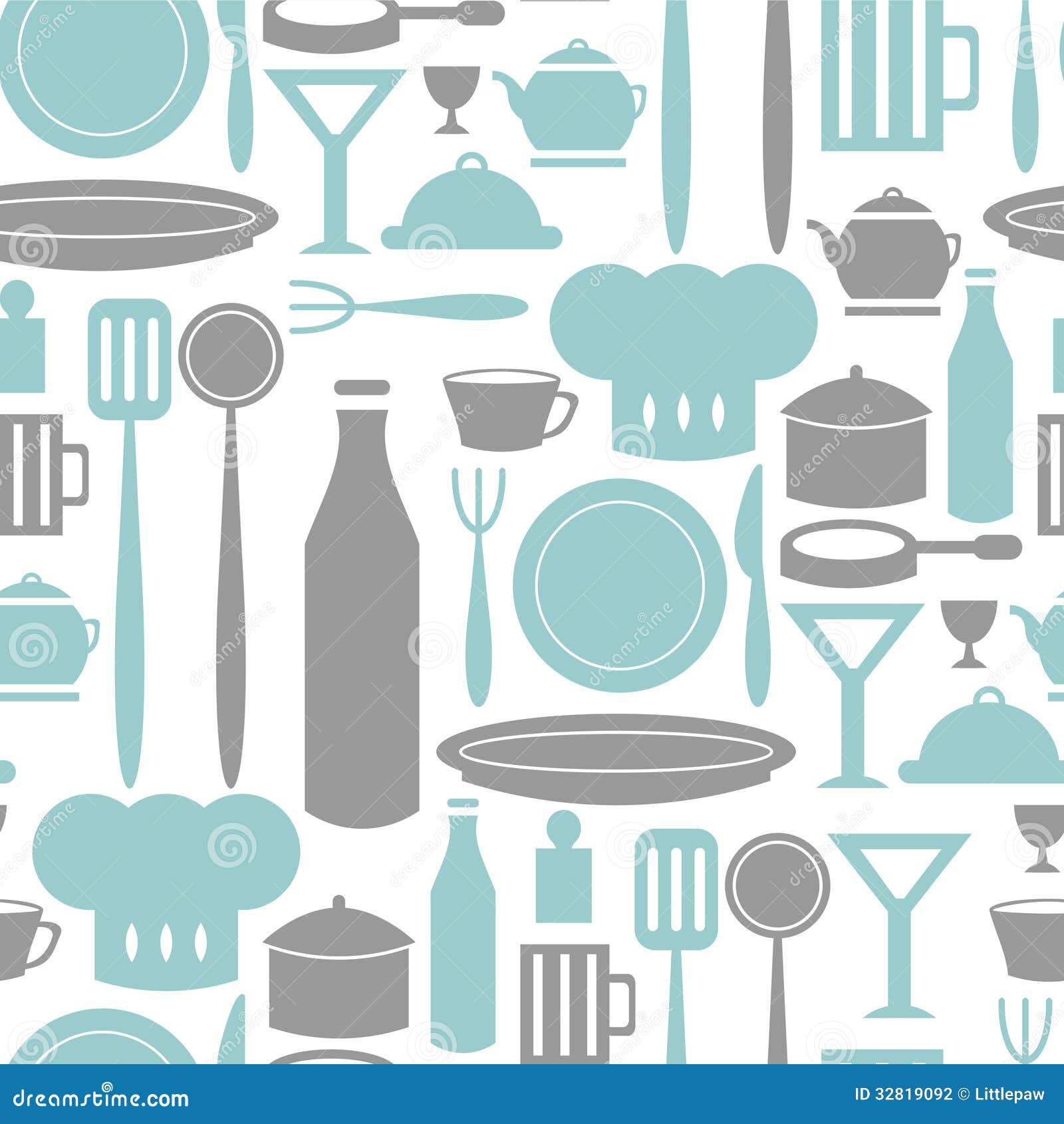 Seamless Pattern Kitchen and Cooking Stock Vector - Illustration of ...