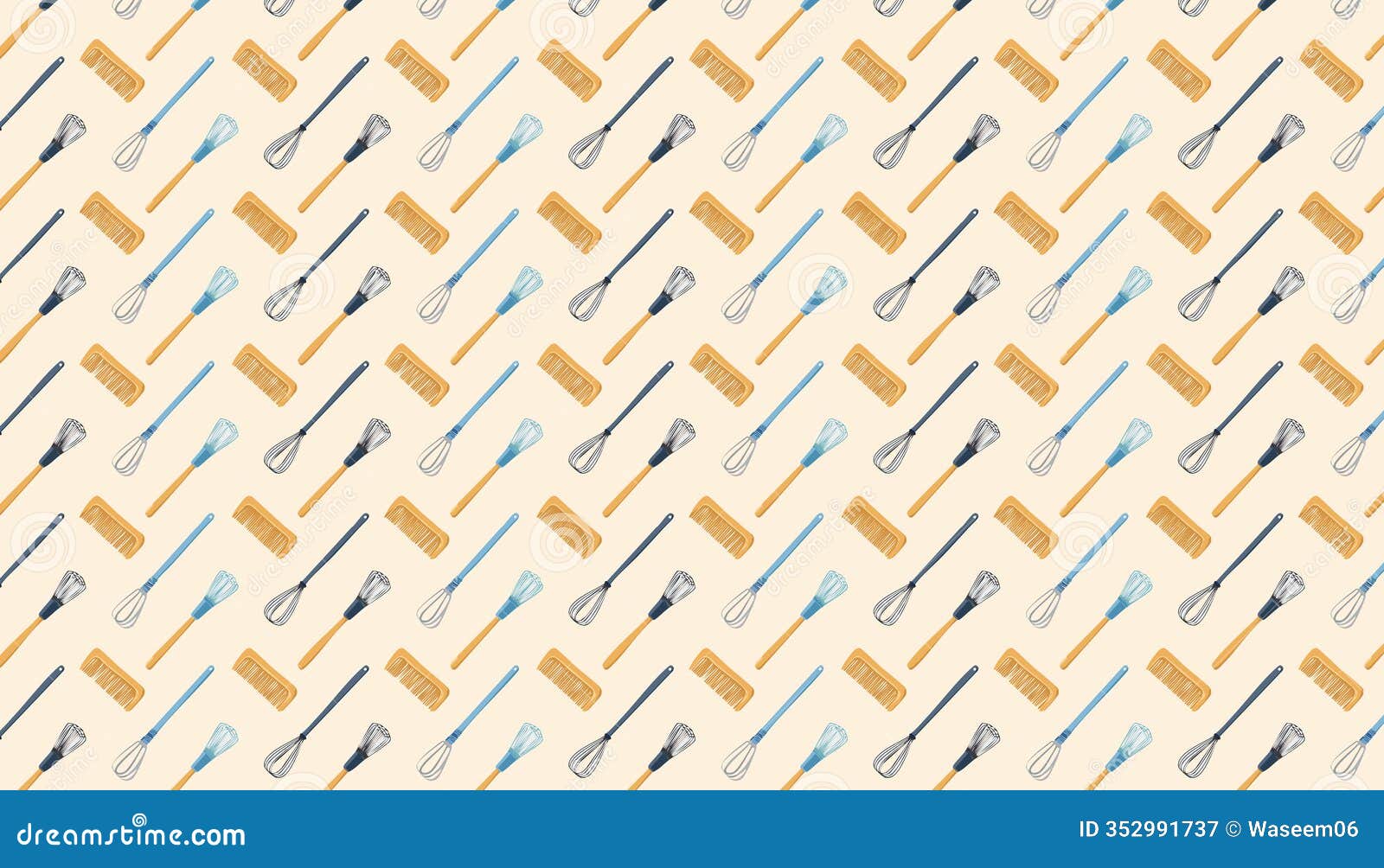 Seamless Pattern with Kitchen Tool Wisk. Vector Illustration Stock ...