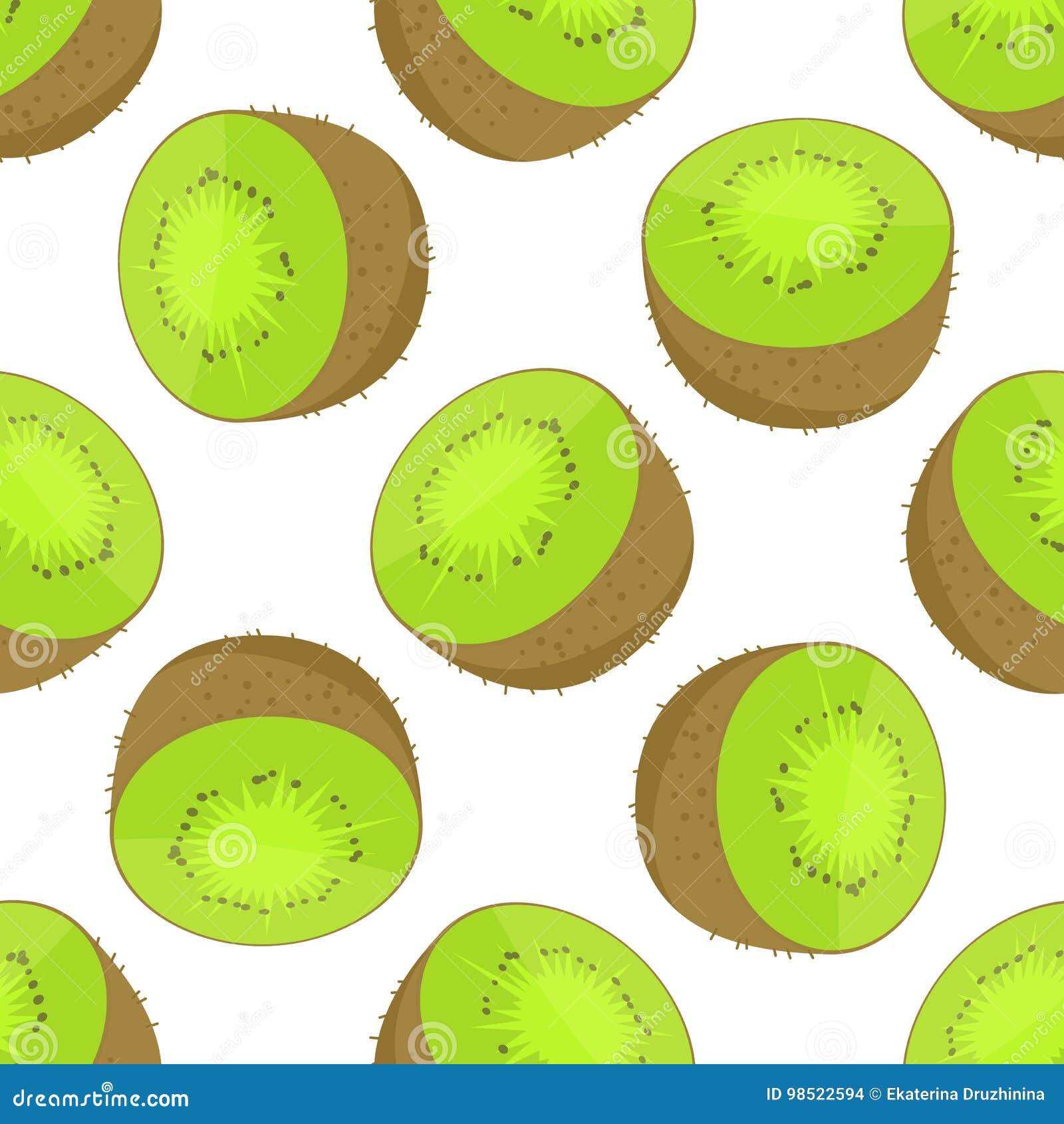 Seamless pattern of Kiwi stock vector. Illustration of cartoon - 98522594