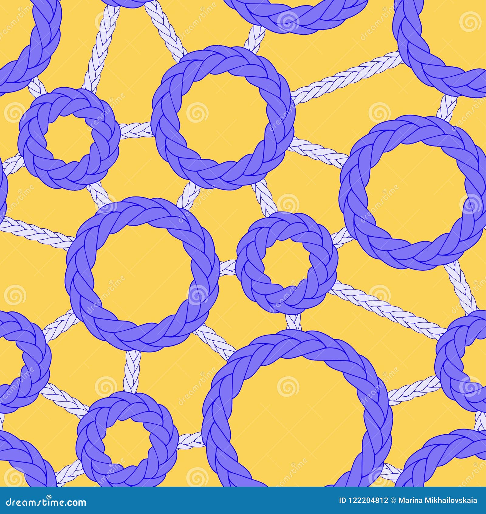 Seamless Pattern of Knitted Rings and Chains. Stock Vector ...