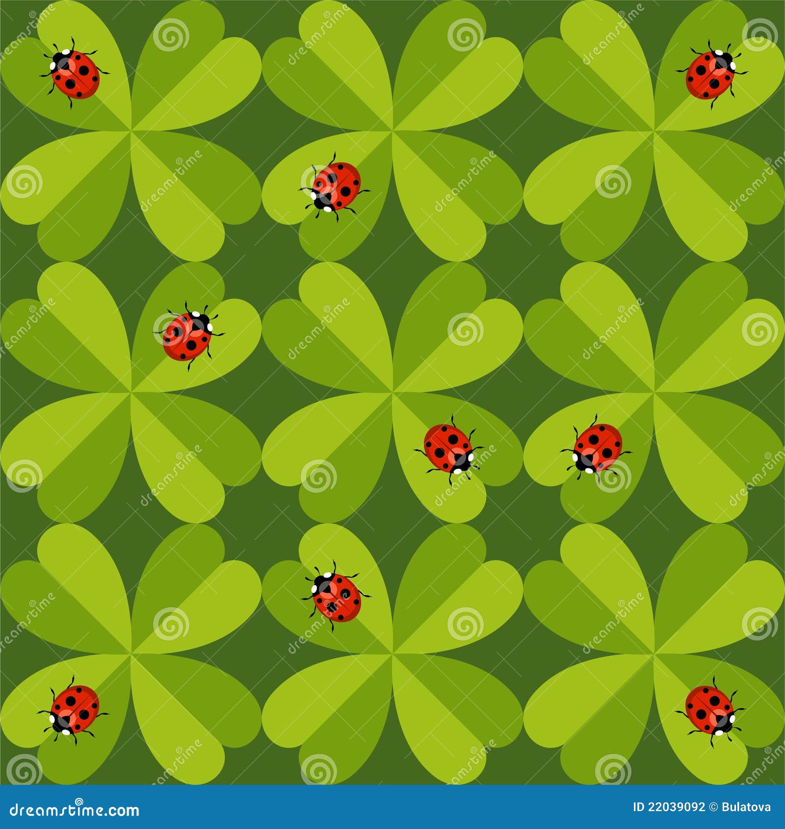 Seamless Pattern with Ladybug Stock Vector - Illustration of print ...