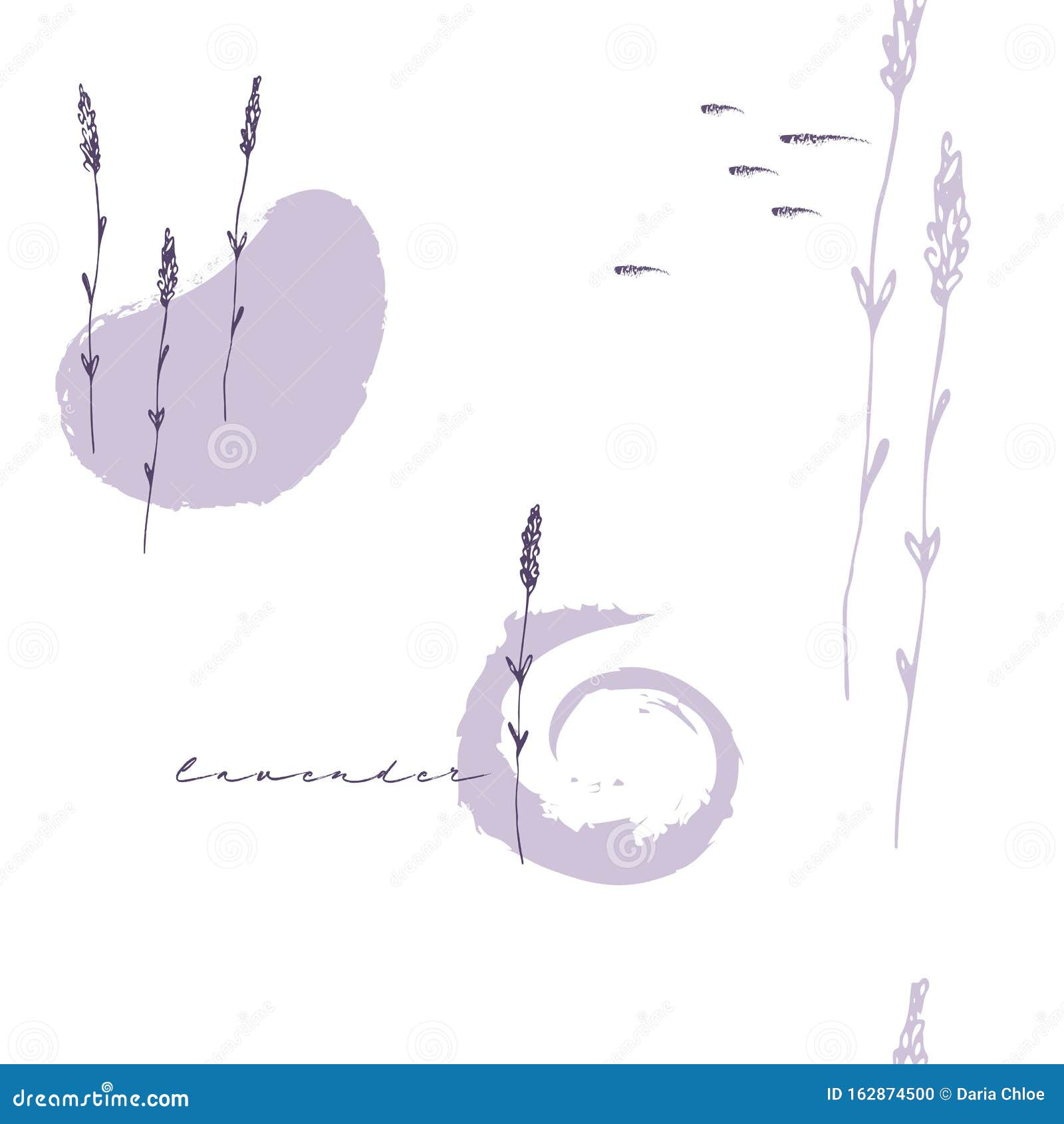 Seamless Pattern of Lavender. Floral Design Stock Vector - Illustration ...