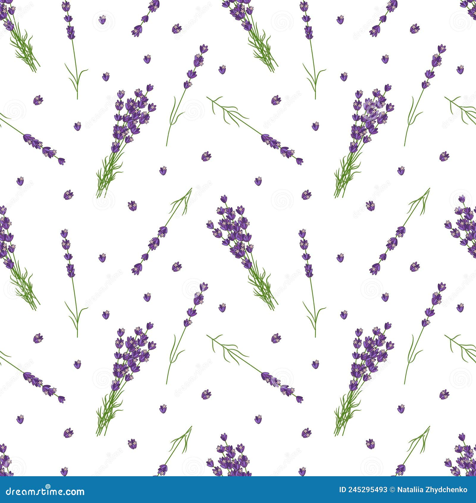 Seamless Pattern with Lavender Stock Vector - Illustration of textile ...