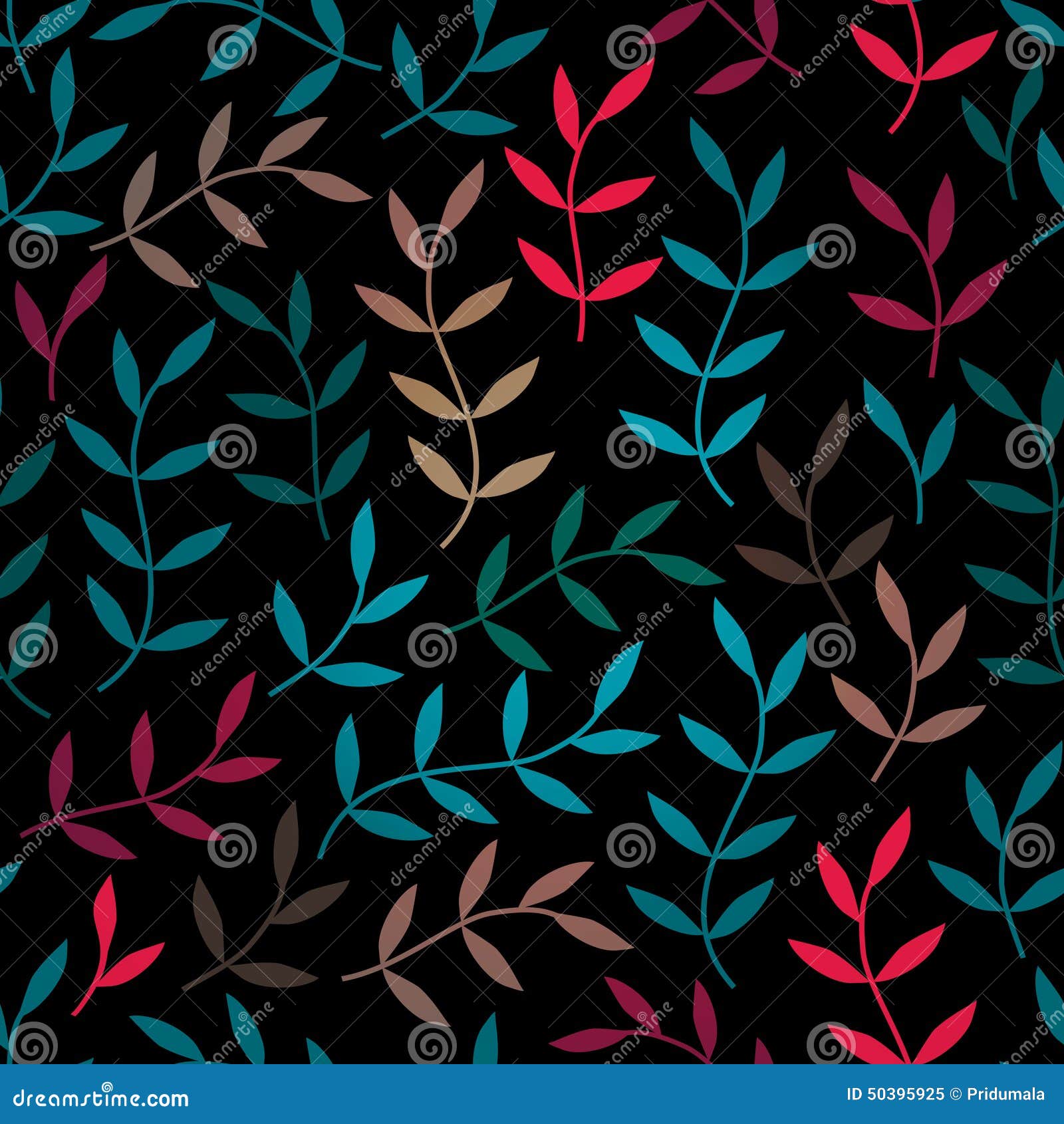 Seamless Pattern with Leaf, Abstract Leaf Texture, Endless Backg Stock ...