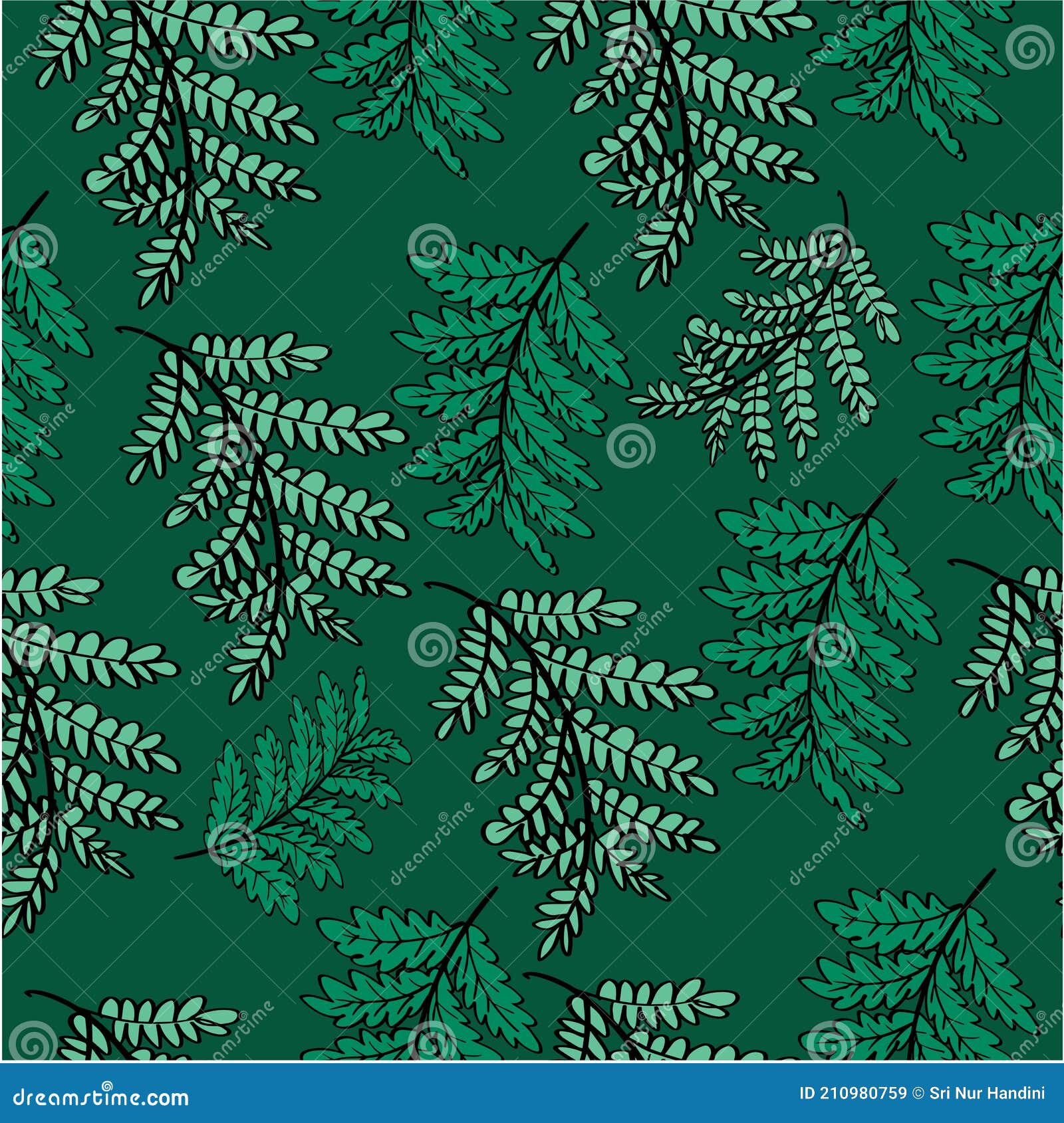 Seamless Pattern Leaf Vector Background Stock Vector - Illustration of ...