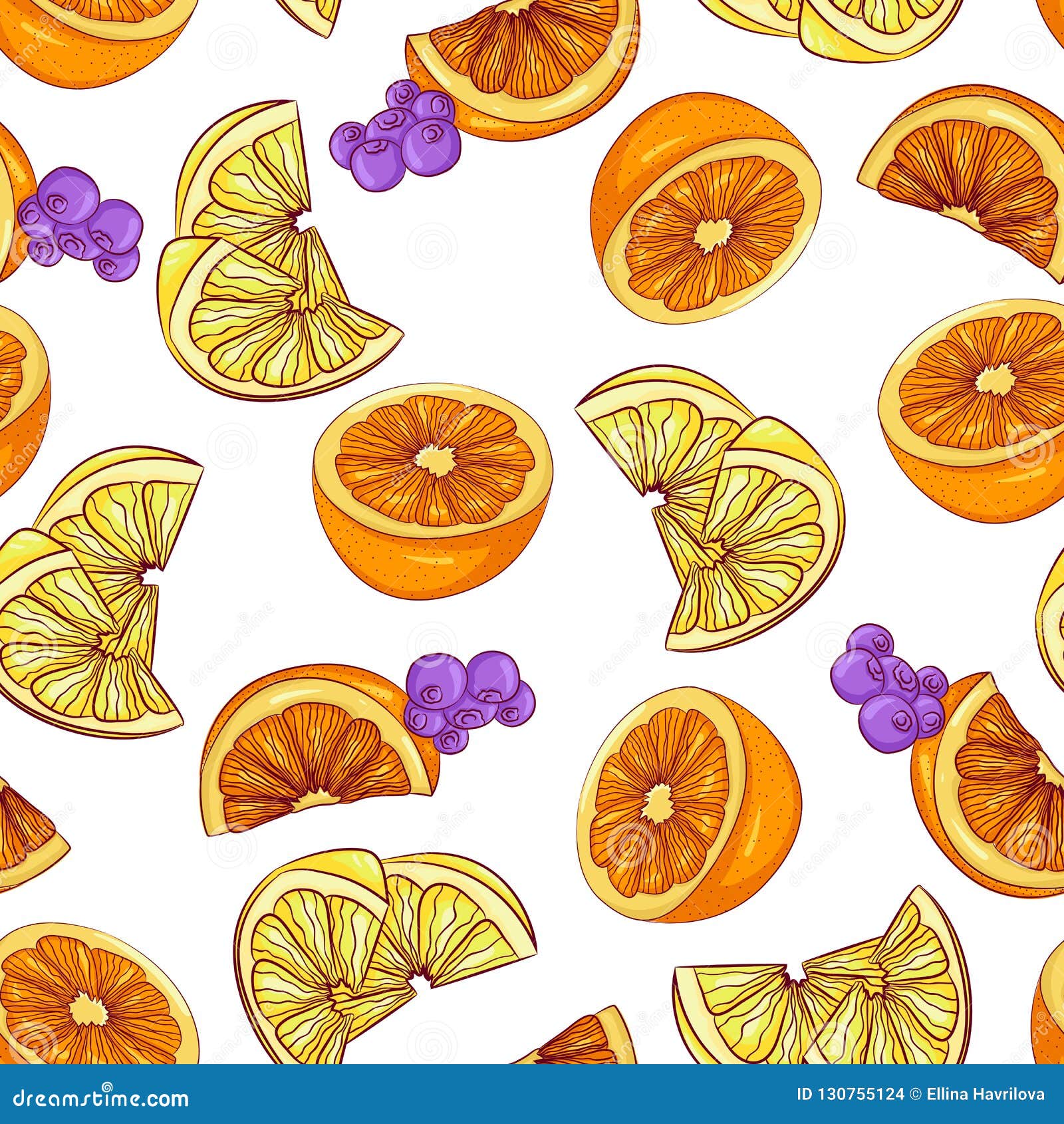 Seamless Pattern Lemon Orange Stock Vector - Illustration of texture ...