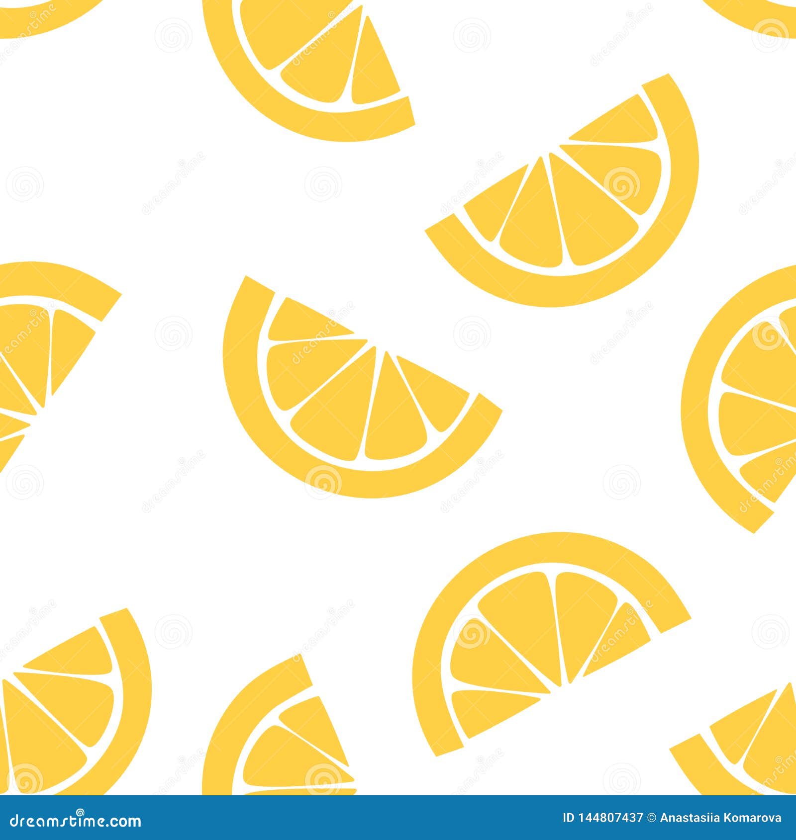 Seamless Pattern with Lemon Slices. Graphic Print Stock Vector ...