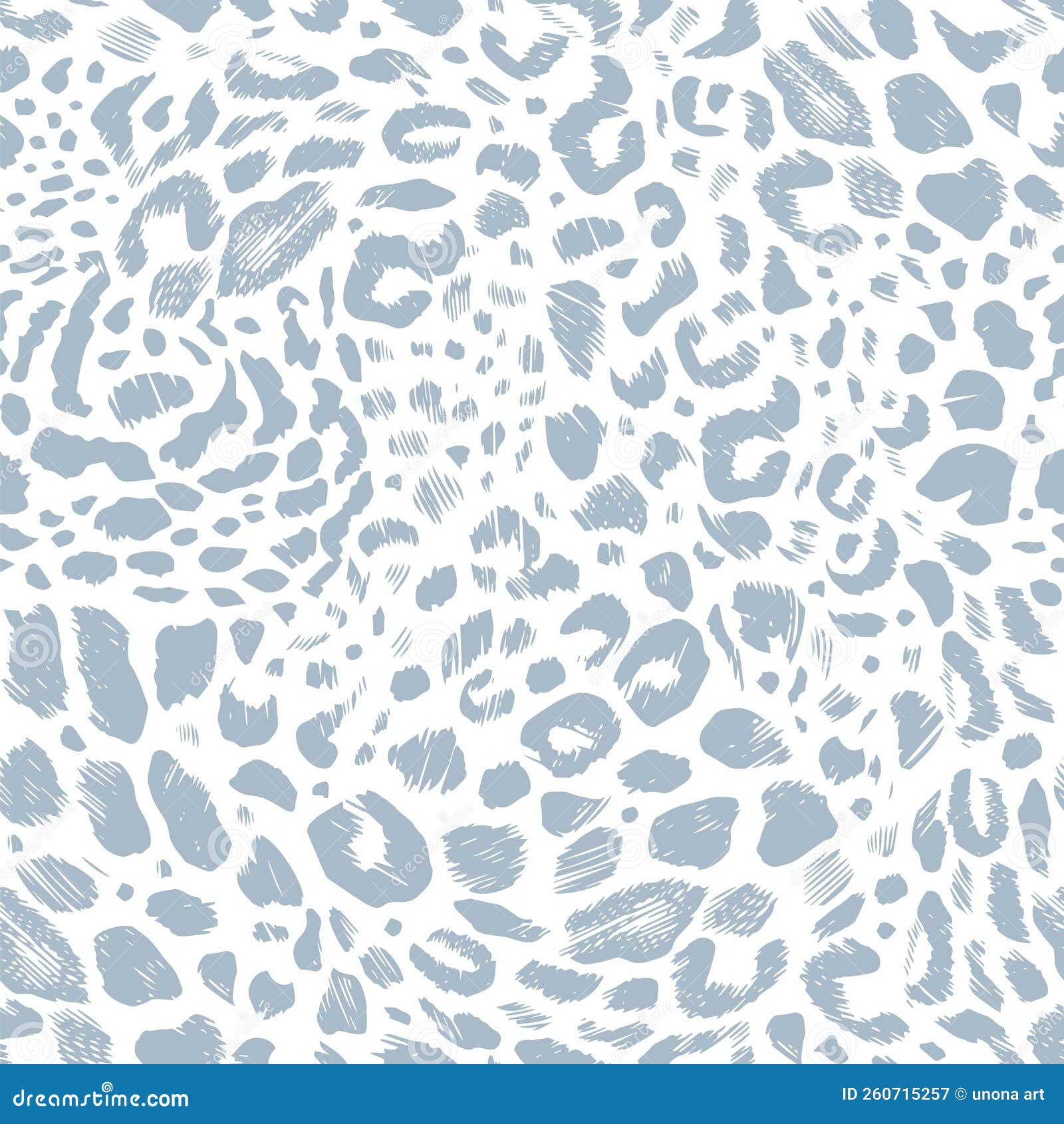 Seamless Pattern of Leopard Spots. Jaguar Skin. Vector Light ...