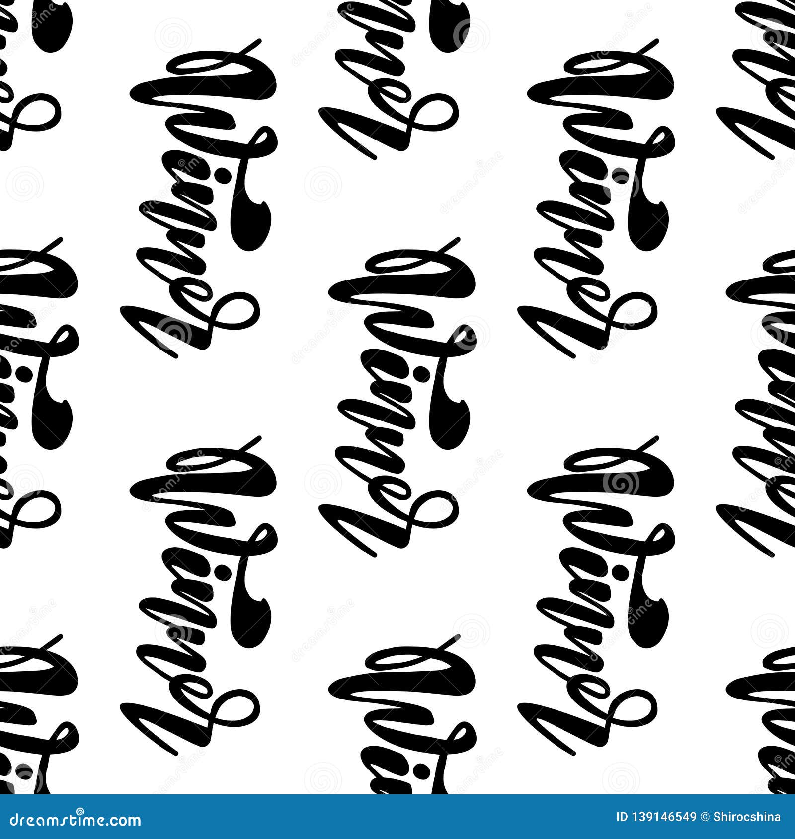 Seamless Pattern with Lettering Winner. Vector Typography, Hand ...
