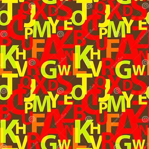 Seamless Pattern with the Letters Stock Vector - Illustration of ...