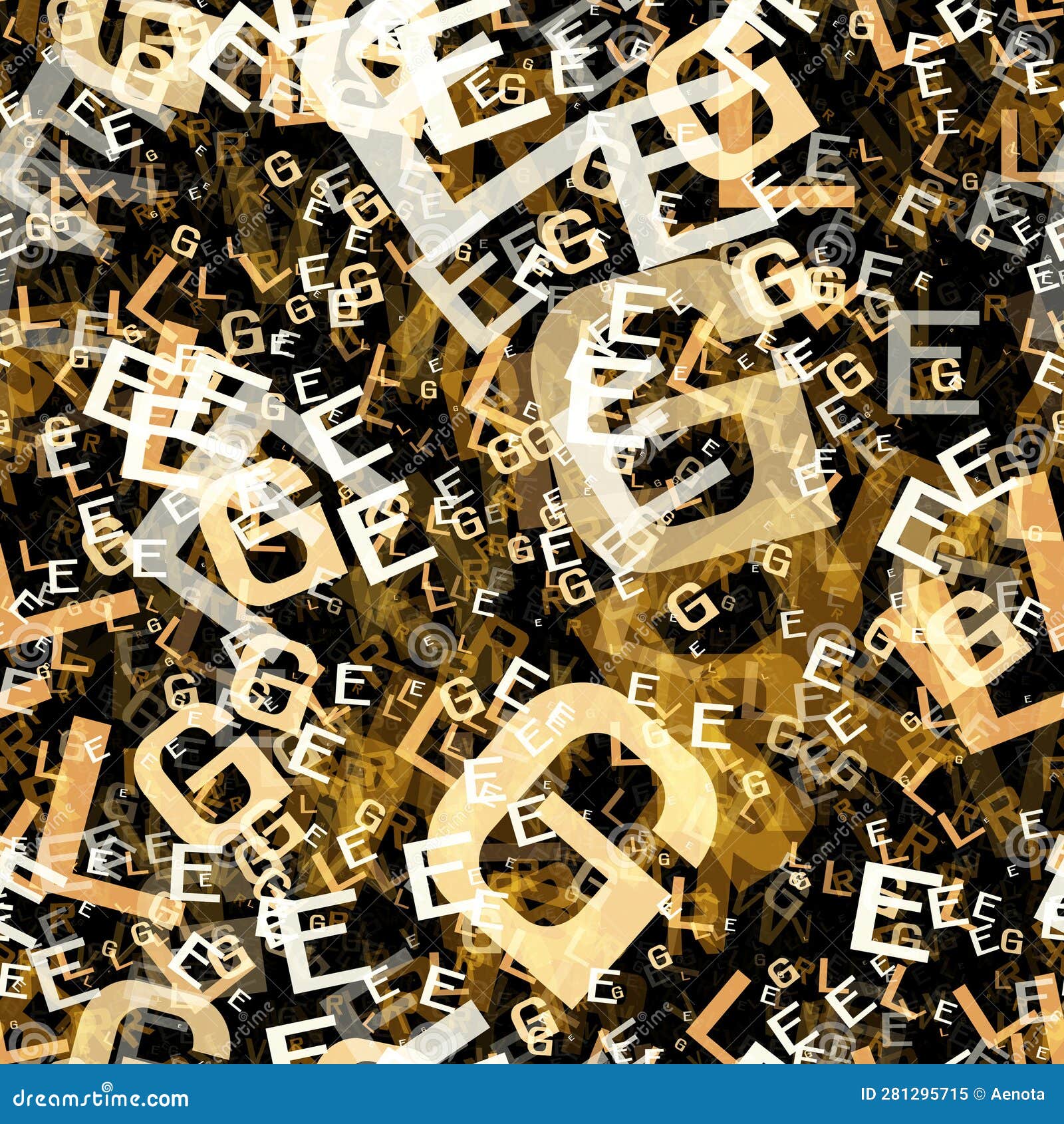 Seamless Pattern of Letters Conglomeration Stock Vector - Illustration ...