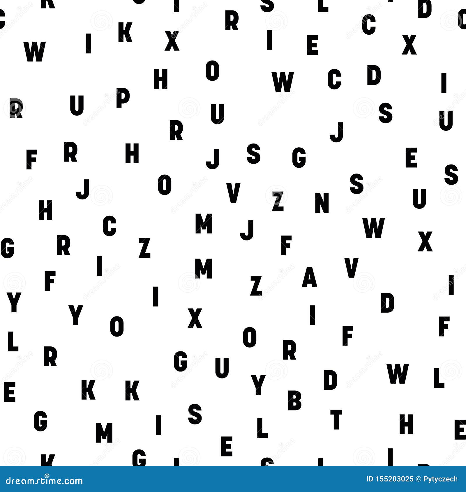 Seamless Pattern of Letters. Random Order Signs Stock Vector ...