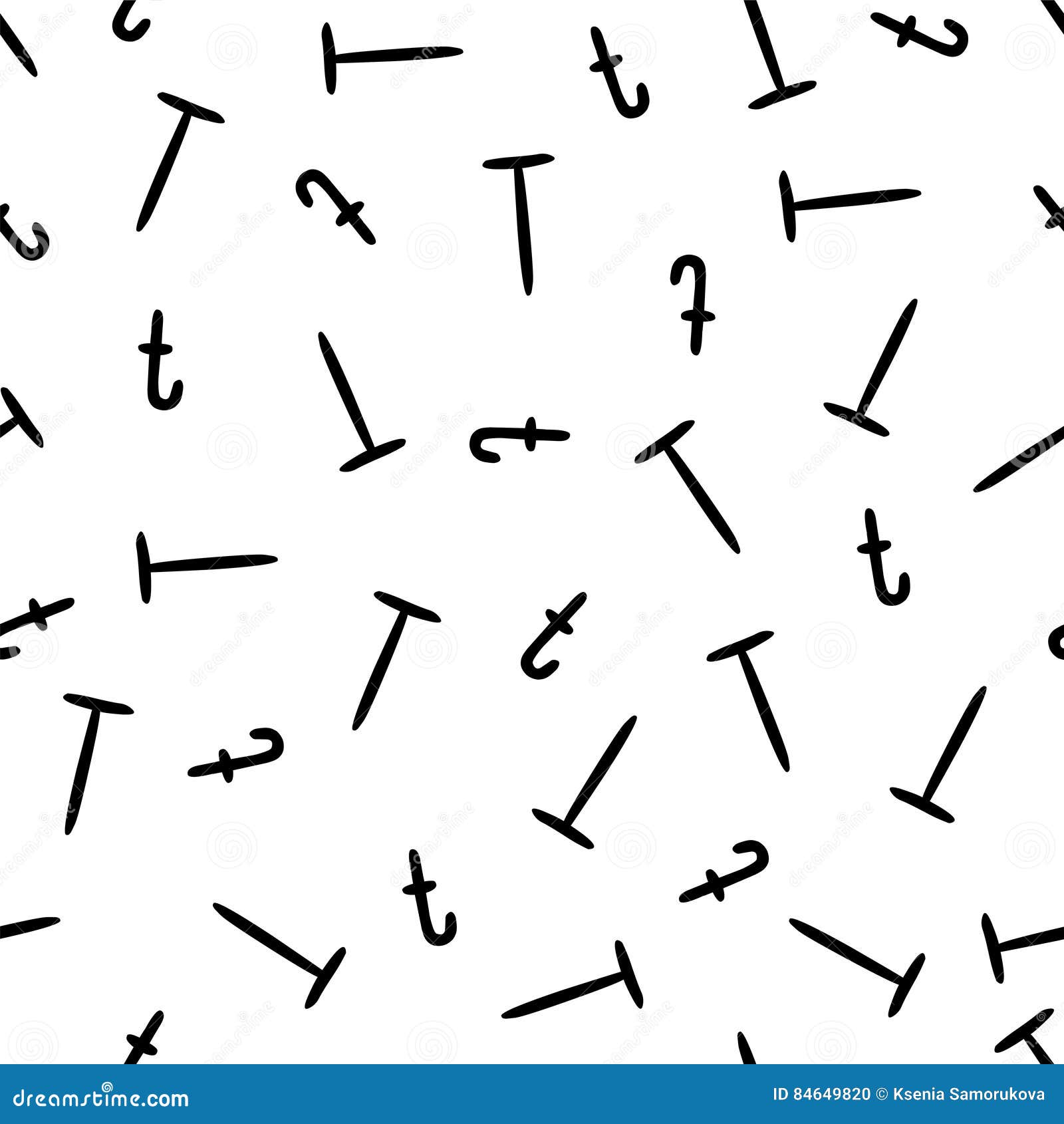 Seamless Pattern - Letters T Stock Vector - Illustration of repeat ...