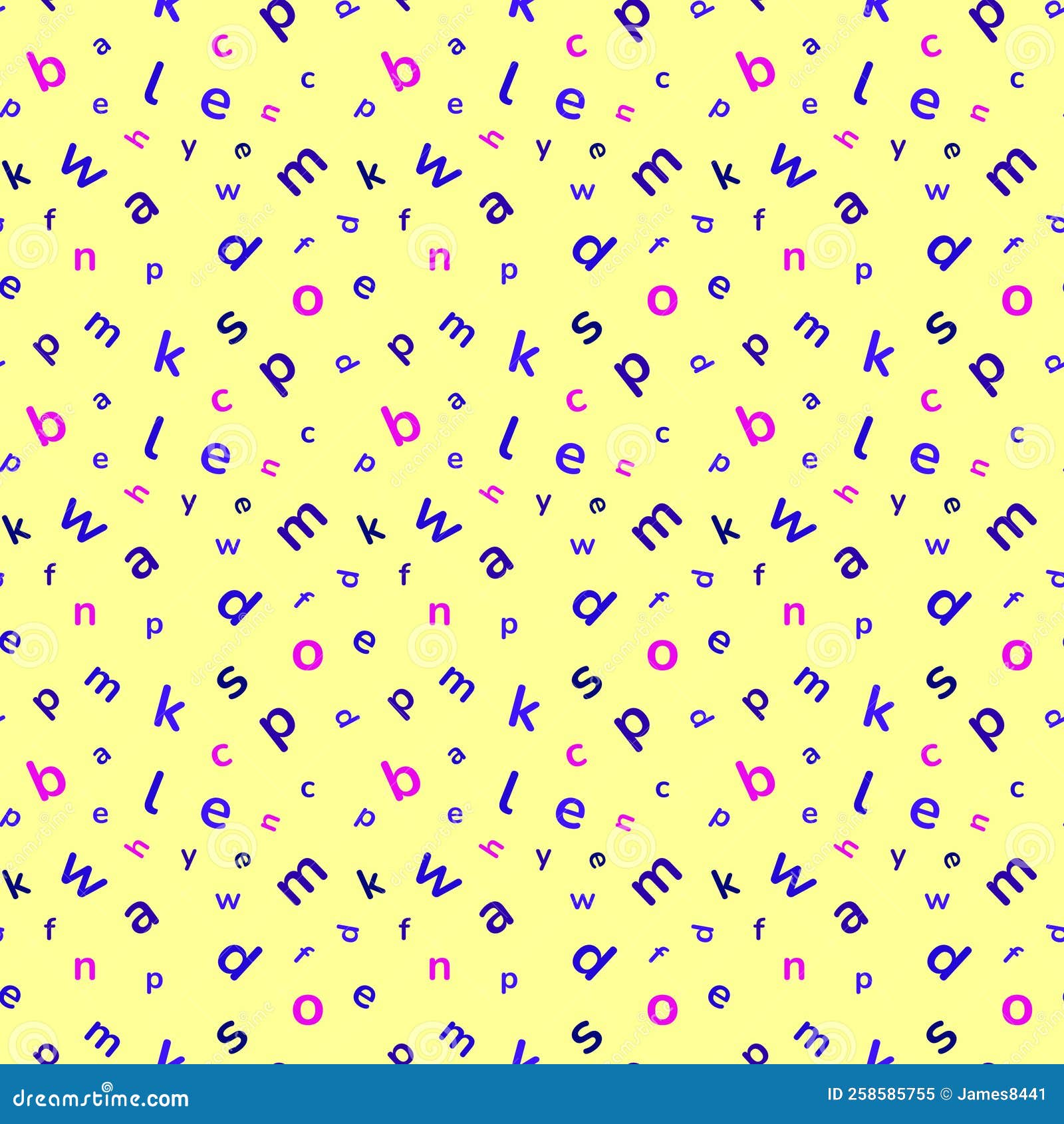 Seamless Vector Letters Pattern Illustration Stock Illustration ...