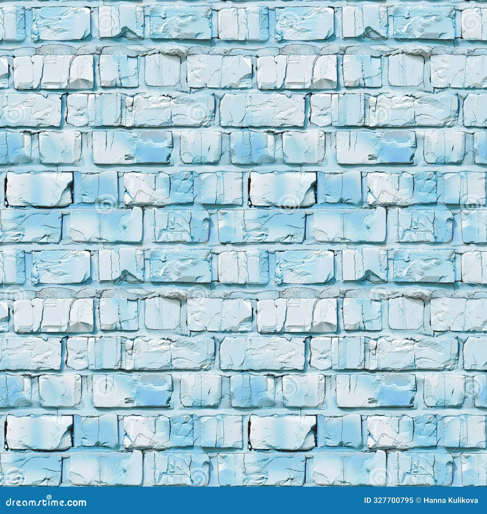 Seamless Pattern with Light Blue Brick Wall Texture. Stock Illustration ...