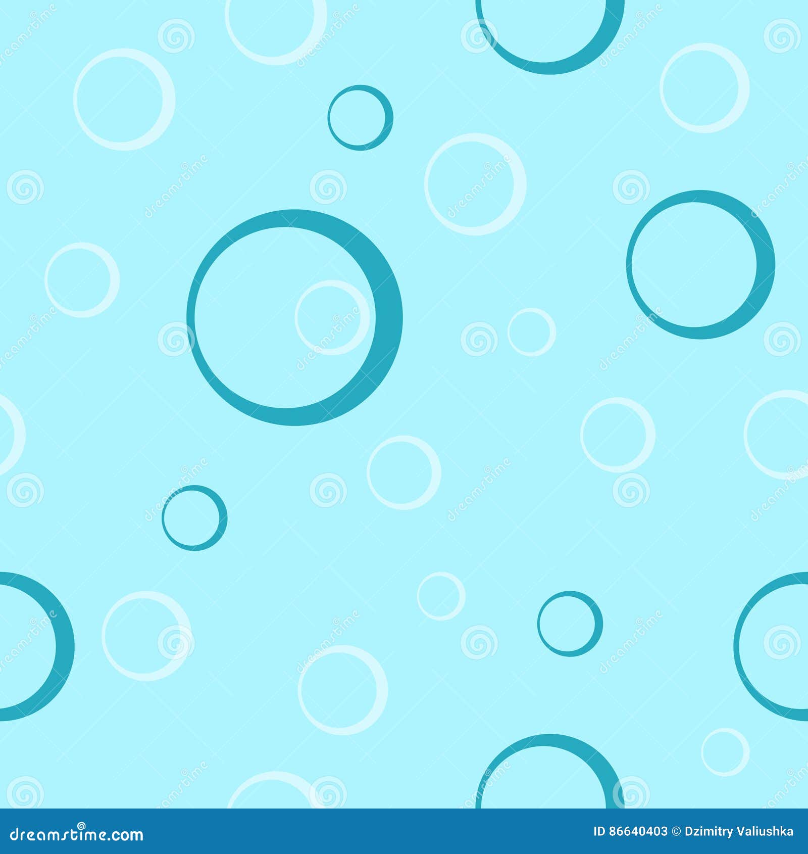 Seamless Pattern of Light Blue Bubbles Stock Vector - Illustration of ...