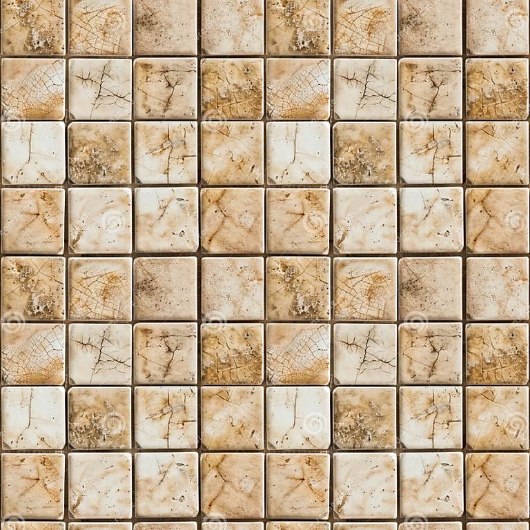 Seamless Pattern of Light Brown Retro Ceramic Tile Texture. Stock ...