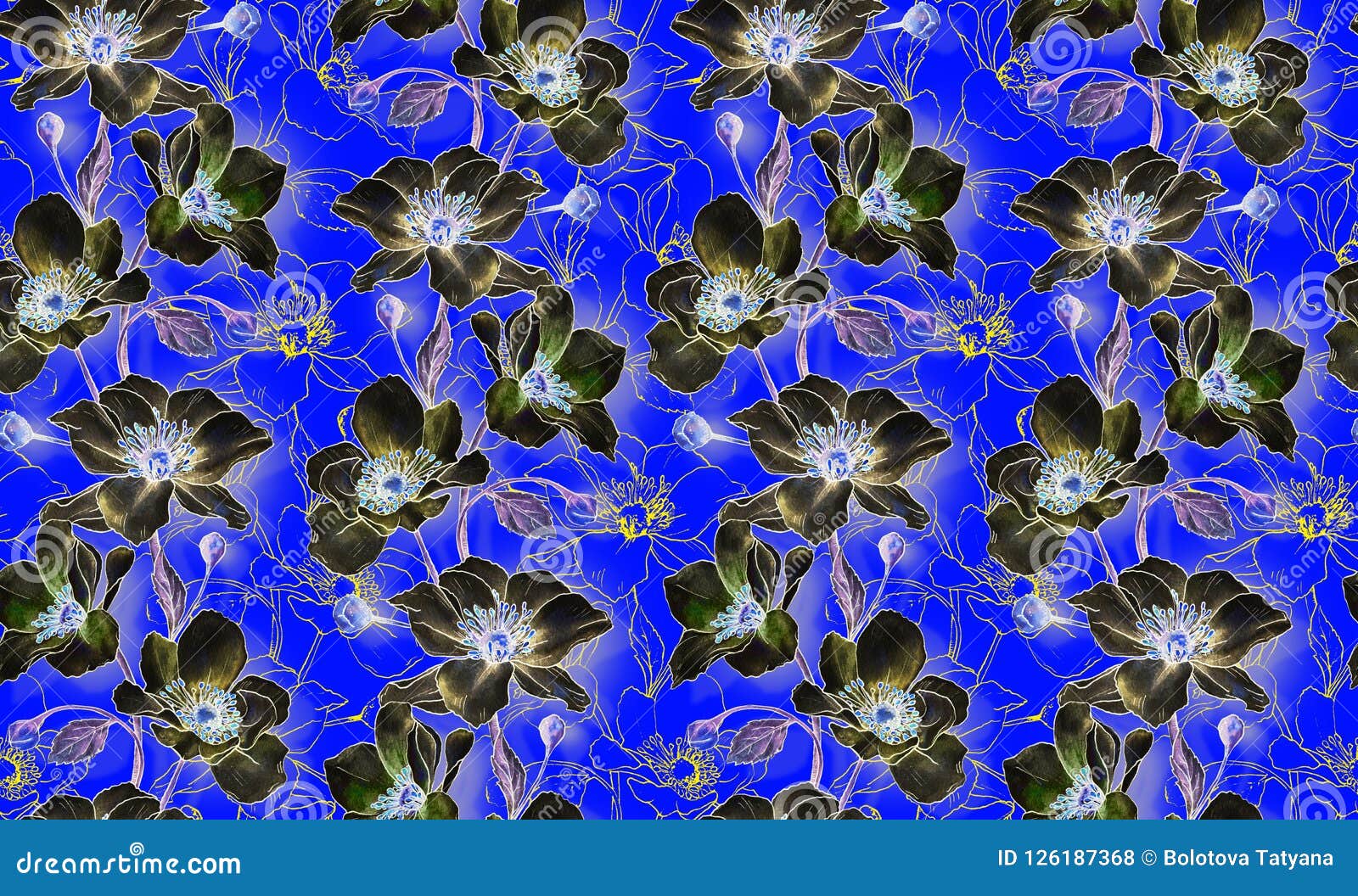 Seamless Pattern, Light Flowers on a Light Background, Wallpaper Stock ...