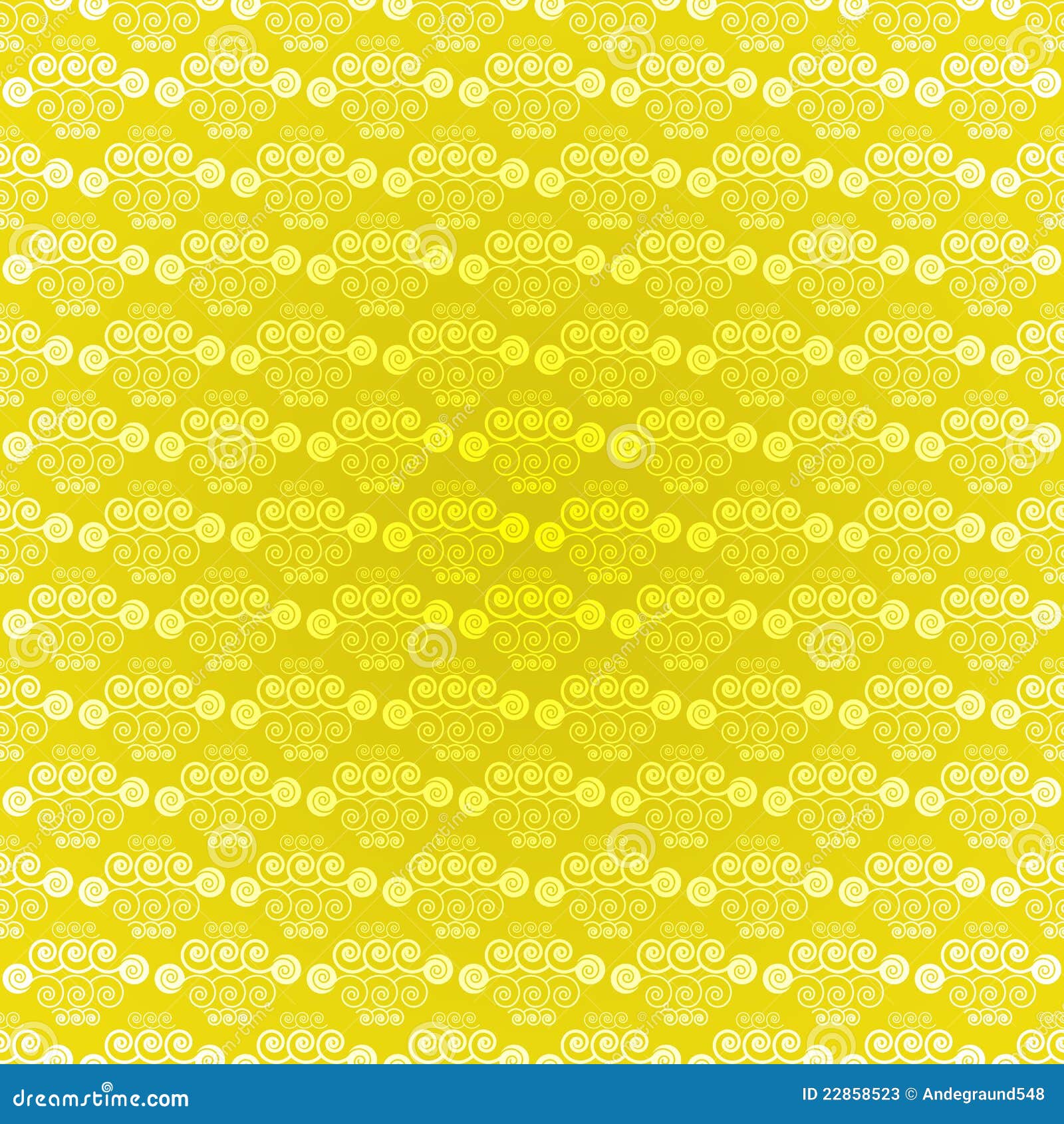 Seamless Pattern Light Yellow Spirals Stock Illustration - Illustration ...