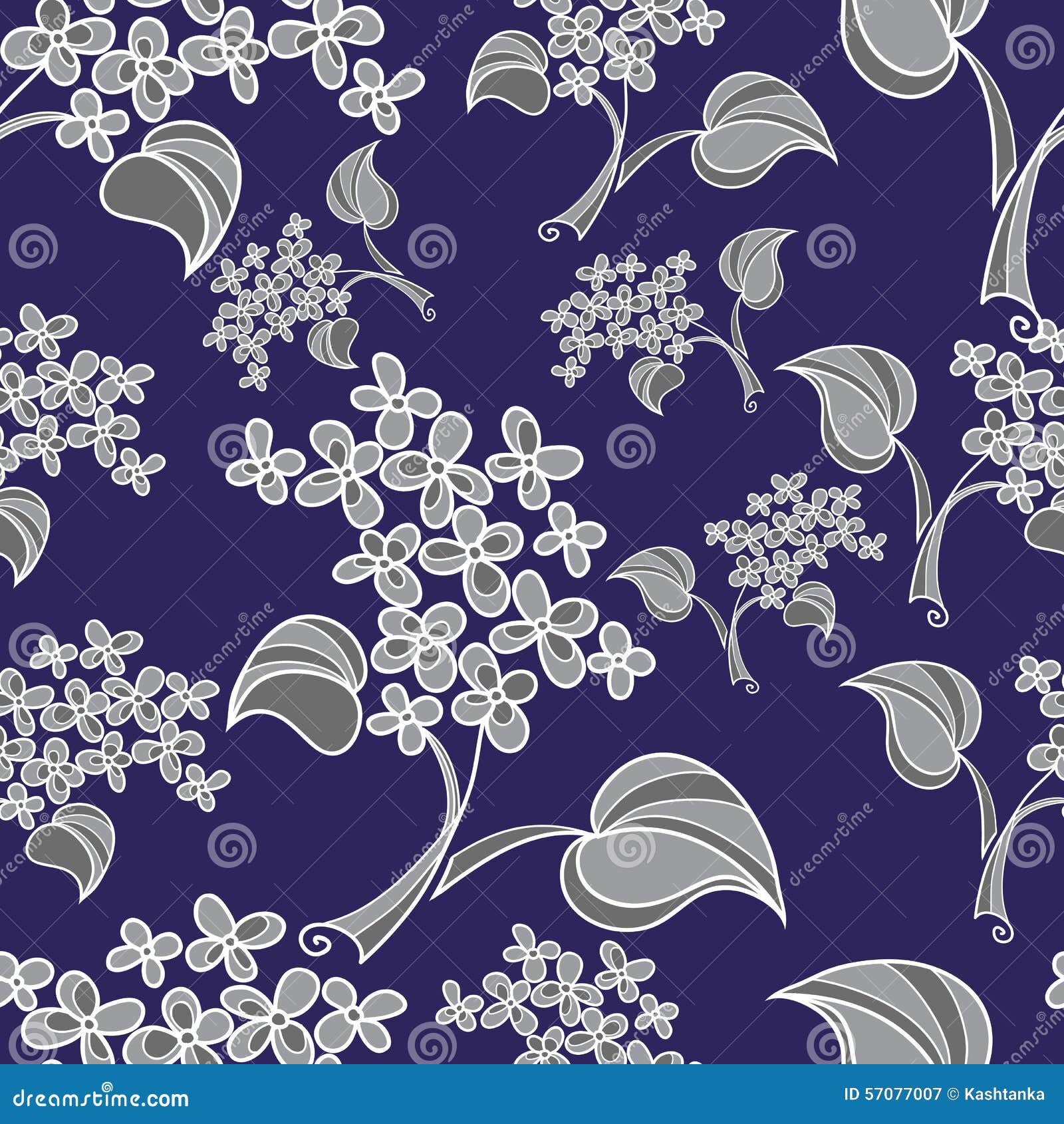 Seamless Pattern with Lilac Stock Vector - Illustration of design ...