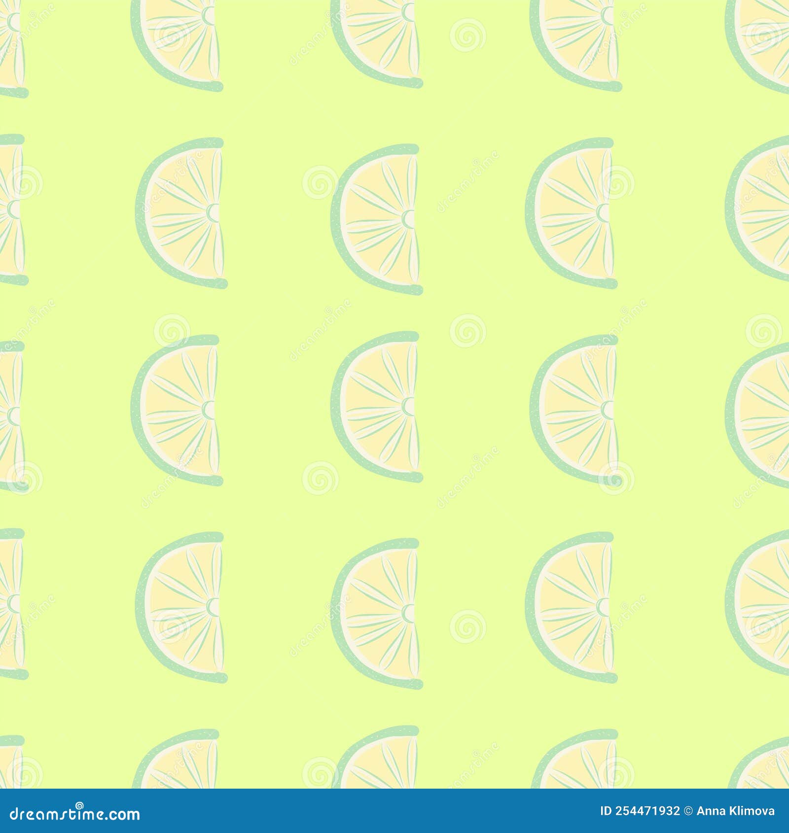Seamless Pattern with Lime Slices for Kids Stock Vector - Illustration ...