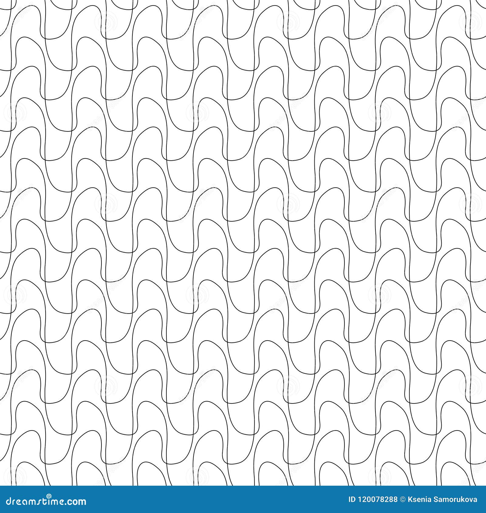 Seamless Pattern of Linear Waves Stock Vector - Illustration of linear ...