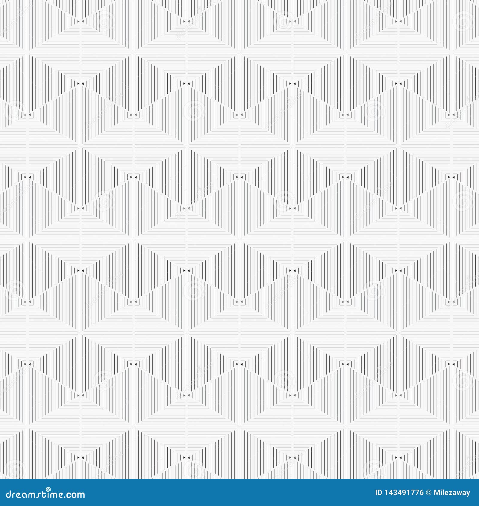 Seamless Pattern of Lined Diamond Shapes in Black and White Stock ...