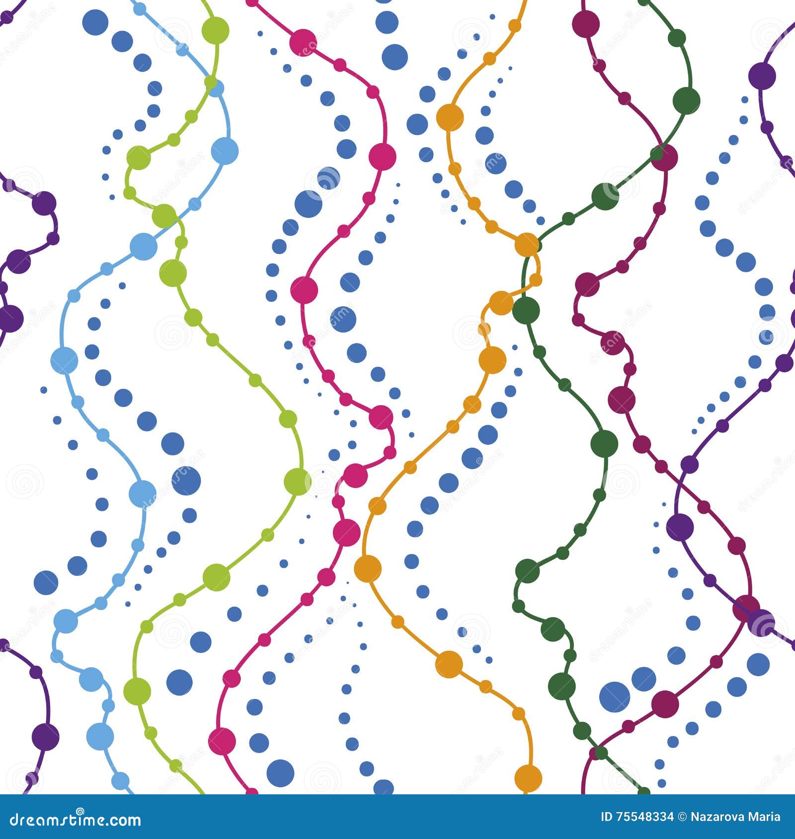 Seamless Pattern. Lines and Dots Stock Vector - Illustration of ...