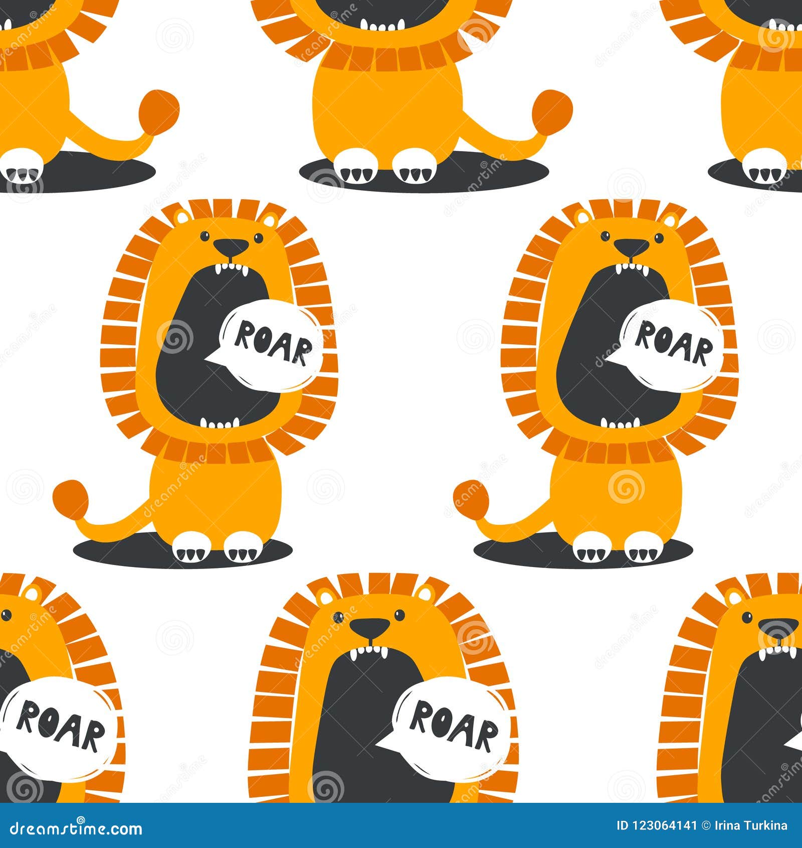 Roar Hand Drawn Vector Illustration In Cartoon Comic Style Strange ...