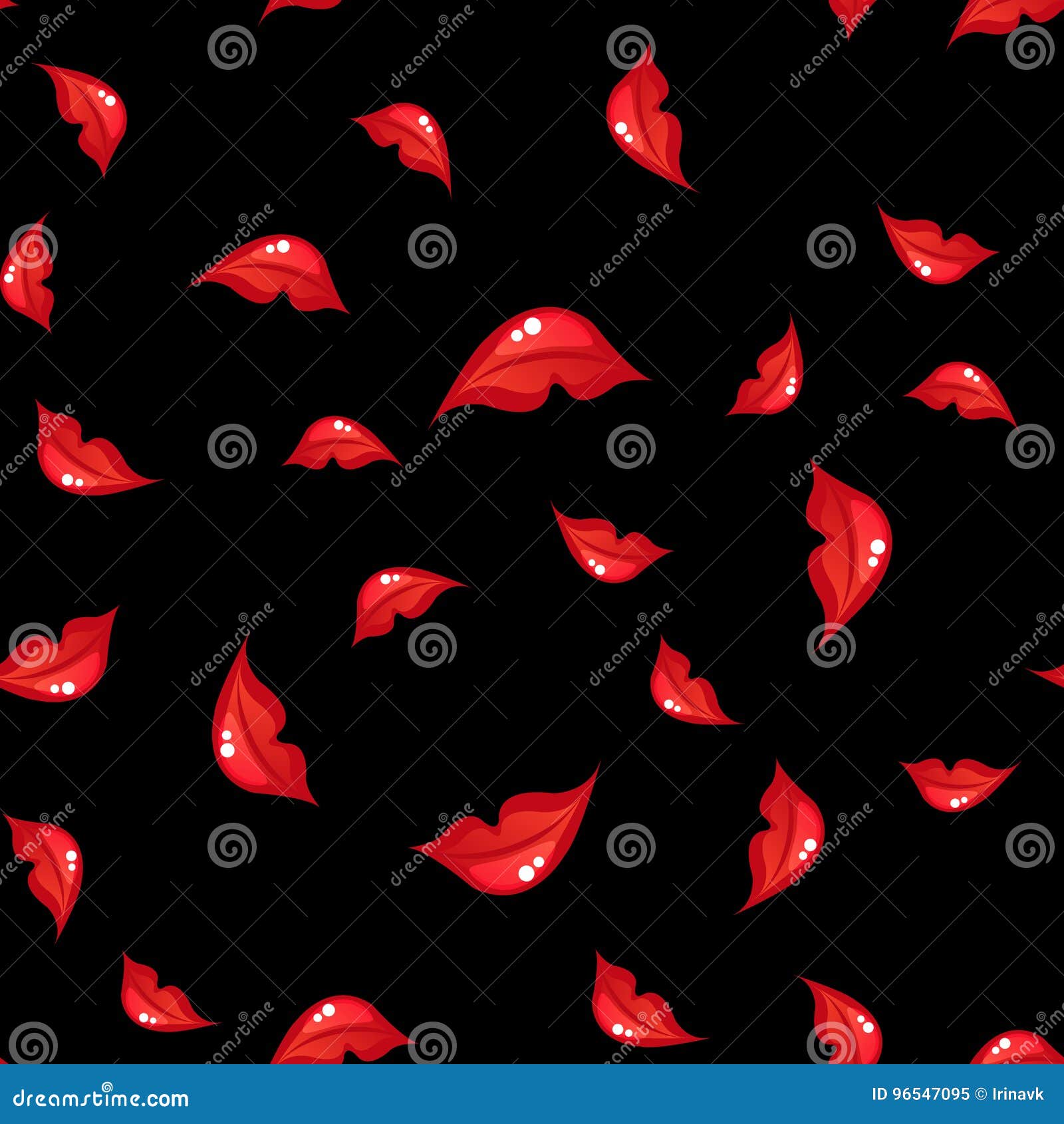 Seamless Pattern with Lips. Vector Stock Vector - Illustration of ...