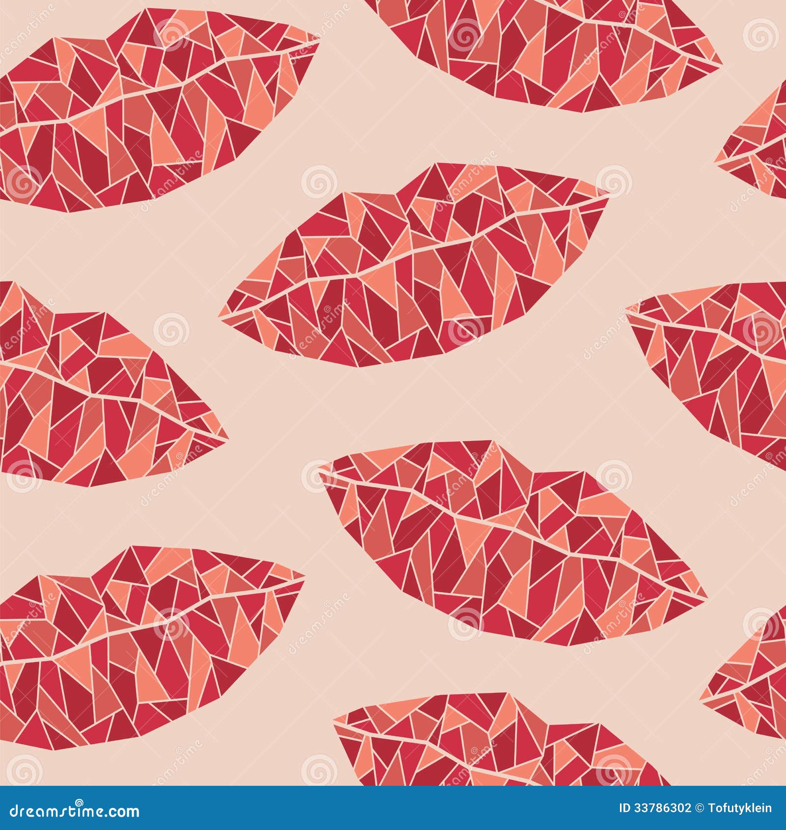 Seamless pattern with lips stock vector. Illustration of female - 33786302