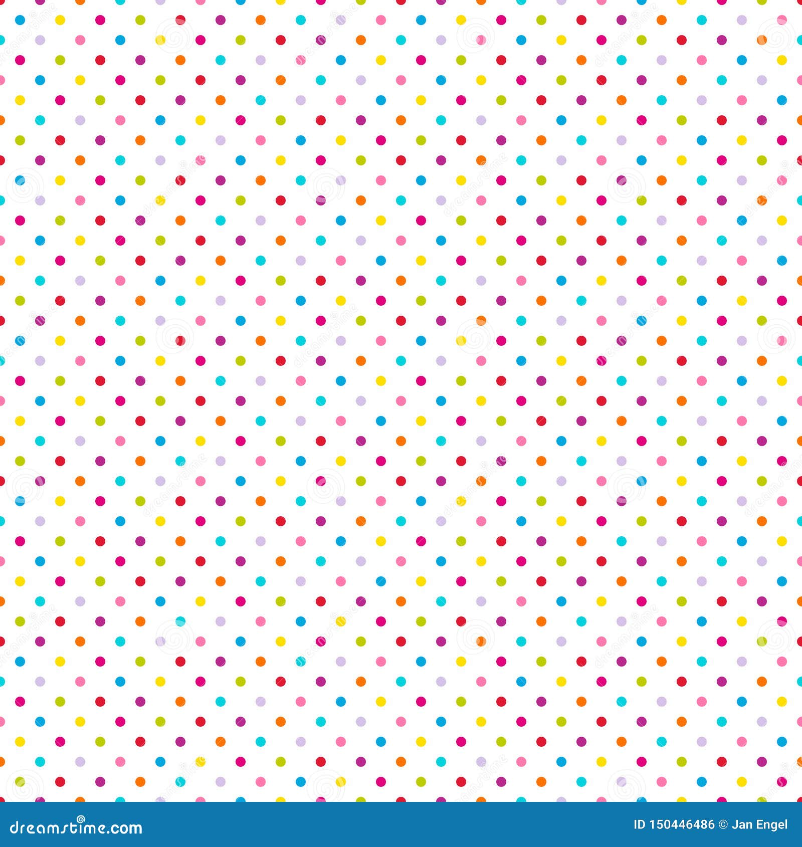 Seamless Pattern Little Colorful Dots on White Stock Vector ...