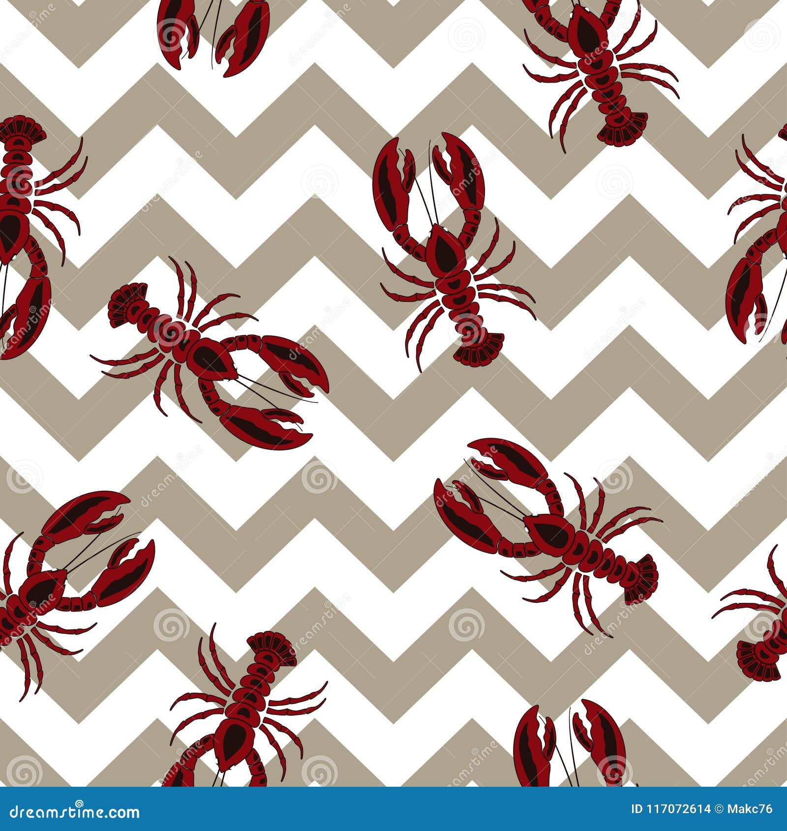 Pattern with lobsters stock vector. Illustration of summer - 117072614