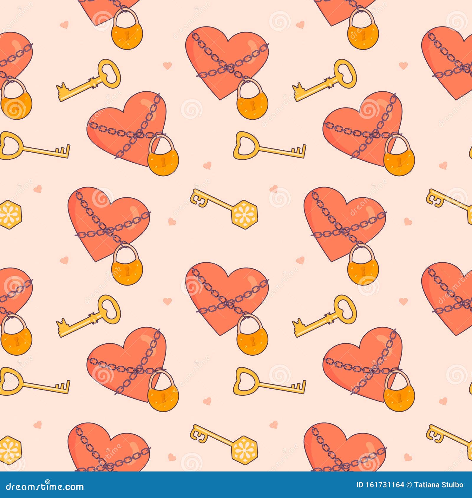 Seamless pattern with Hear stock vector. Illustration of abstract ...