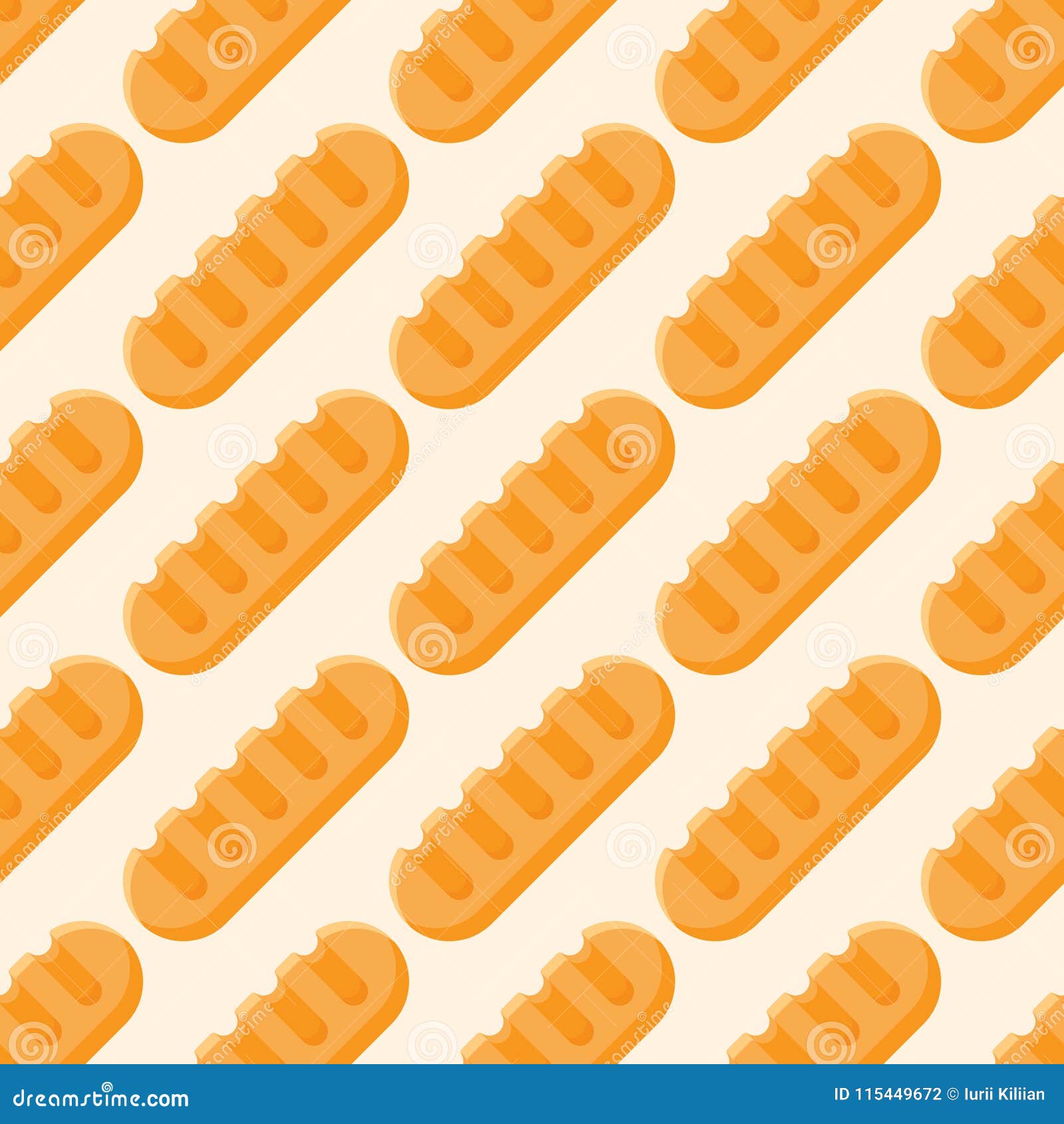 Seamless Pattern with Long Loaf. Vector Texture. Stock Vector ...