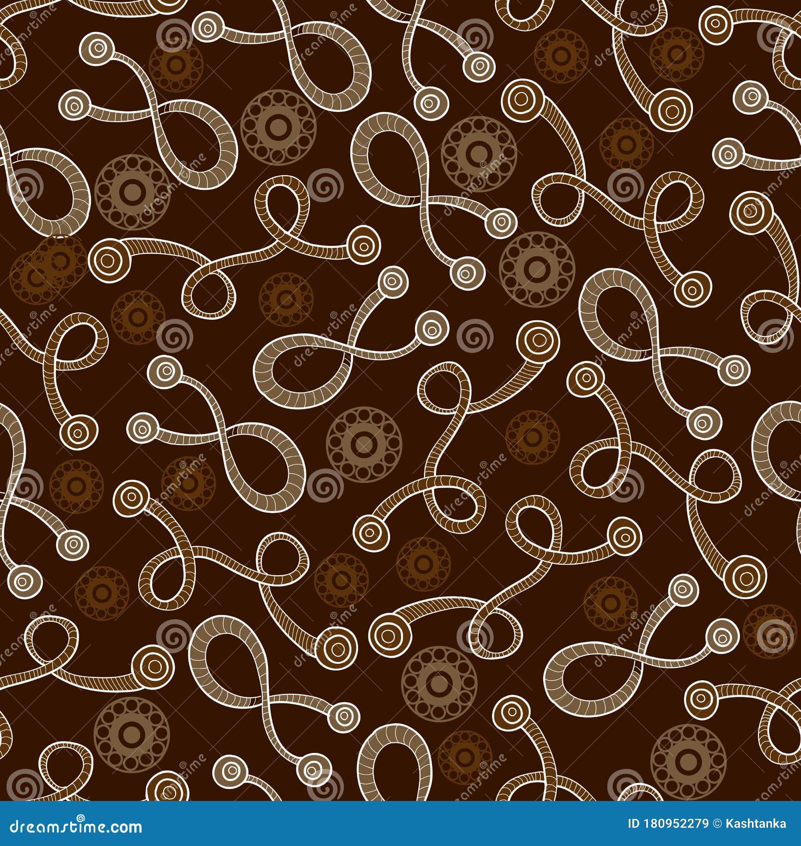 Seamless Pattern with Loops Stock Vector - Illustration of interior ...