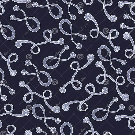 Seamless Pattern with Loops Stock Vector - Illustration of decorative ...