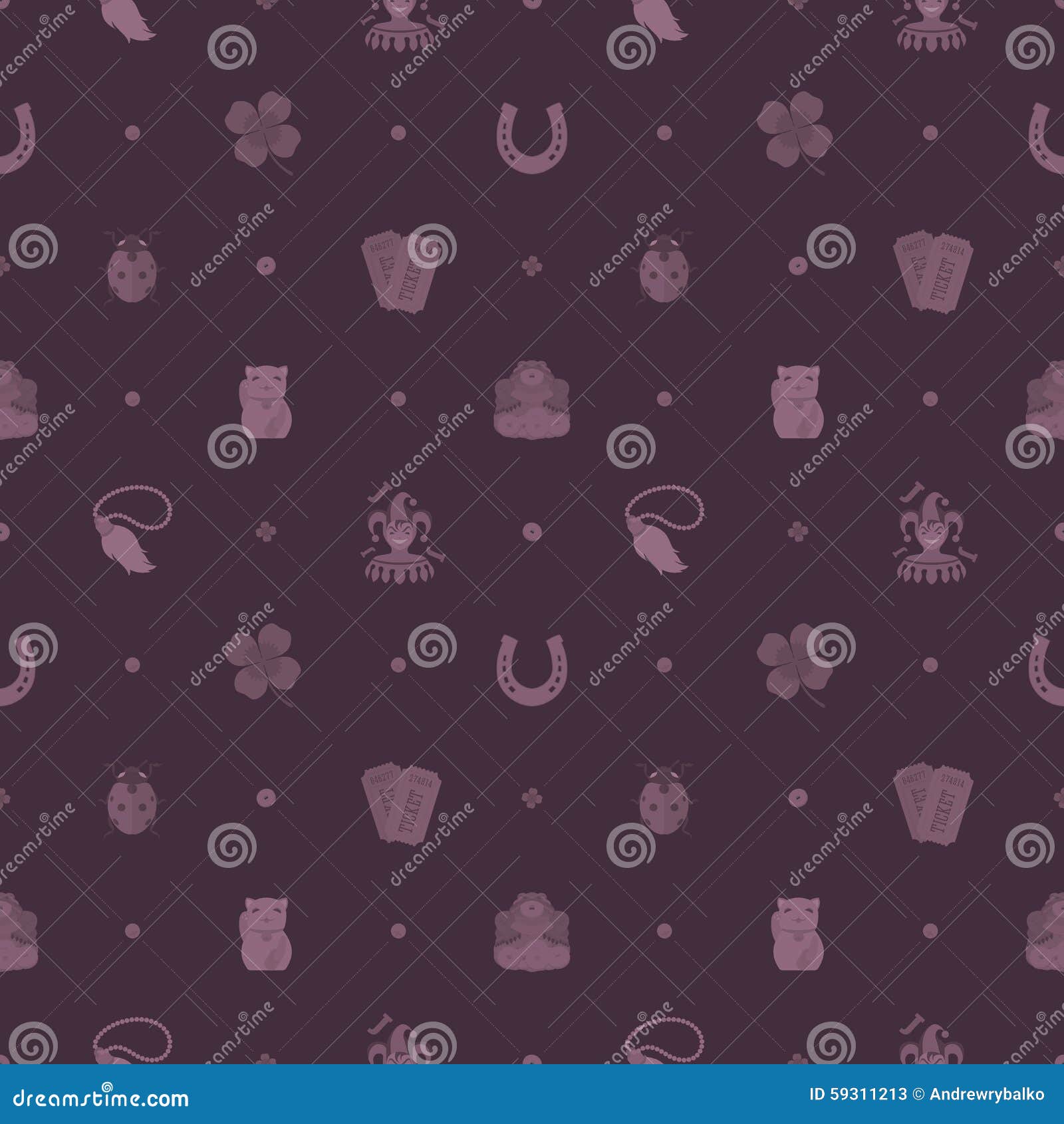 Seamless Pattern with Lucky Charms Stock Vector - Illustration of ...