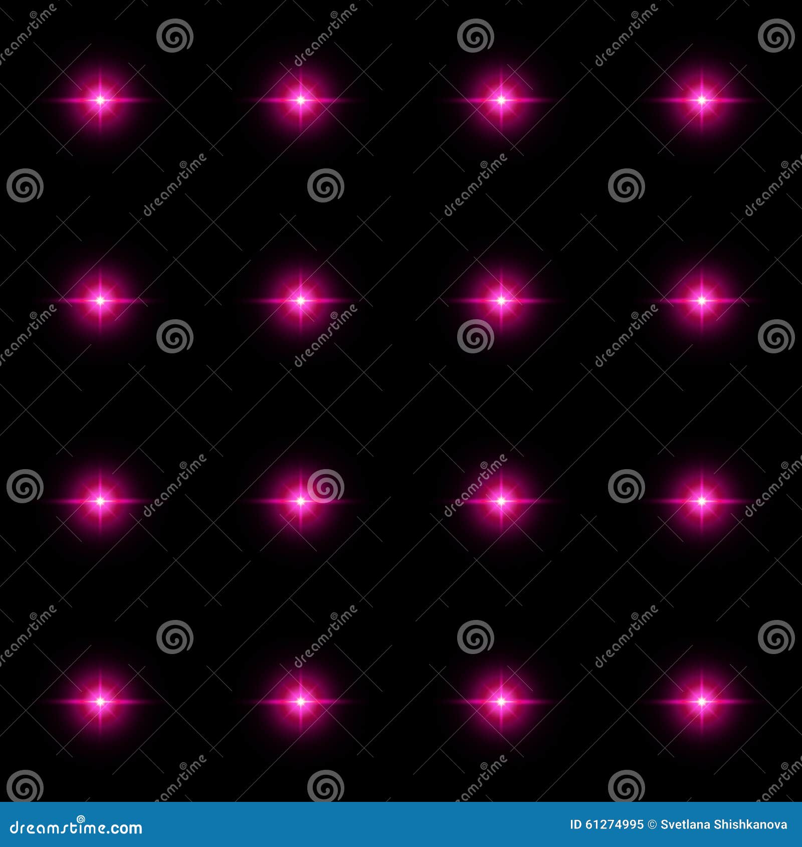 Seamless Pattern of Luminous Stars. Illusion of Light Flashes Stock ...