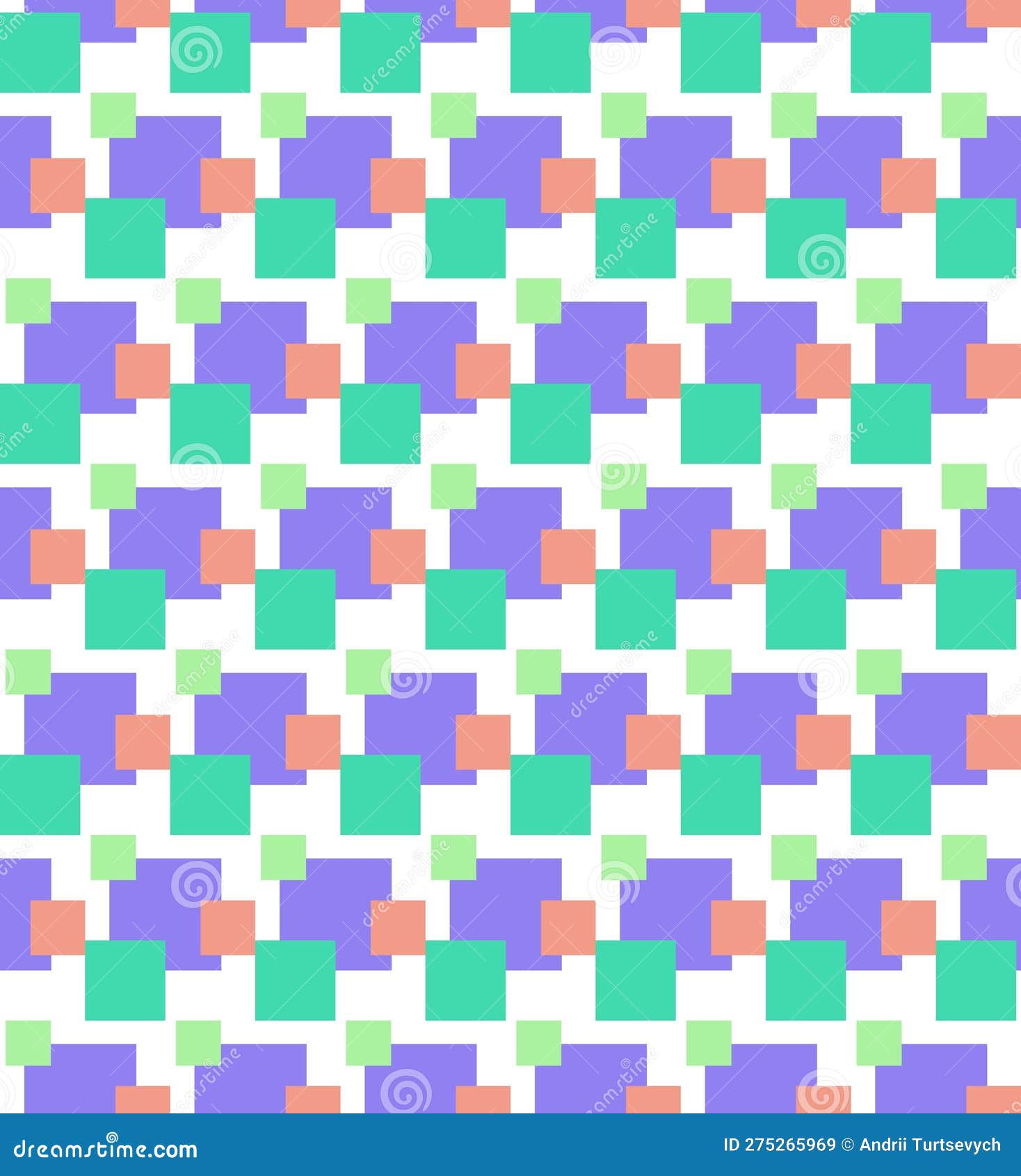 Seamless Pattern Made of Colorful Rectangles, Punchy Color Palette ...