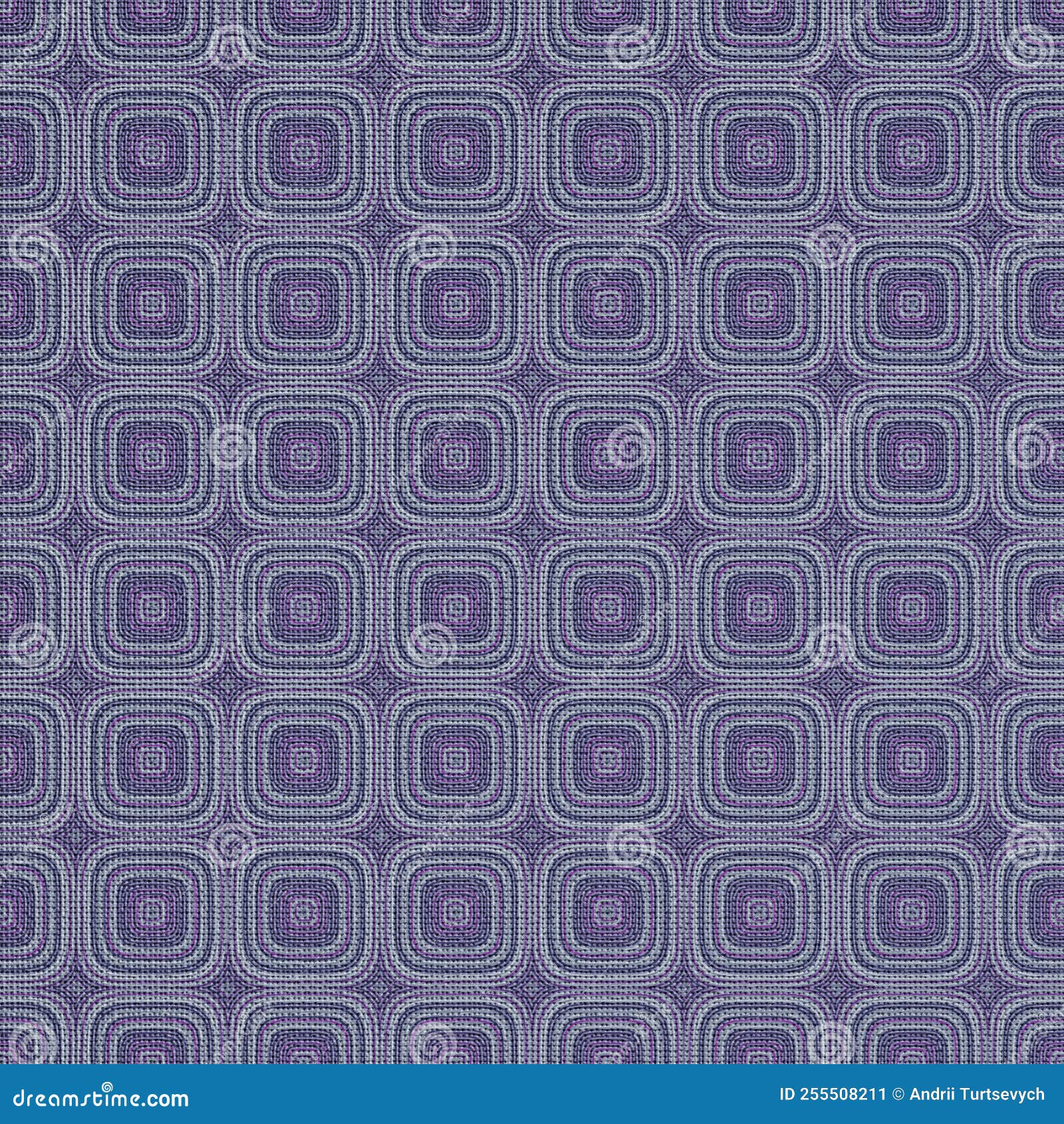 Seamless Pattern Made of Concentric Rounded Rectangular Shapes, with ...