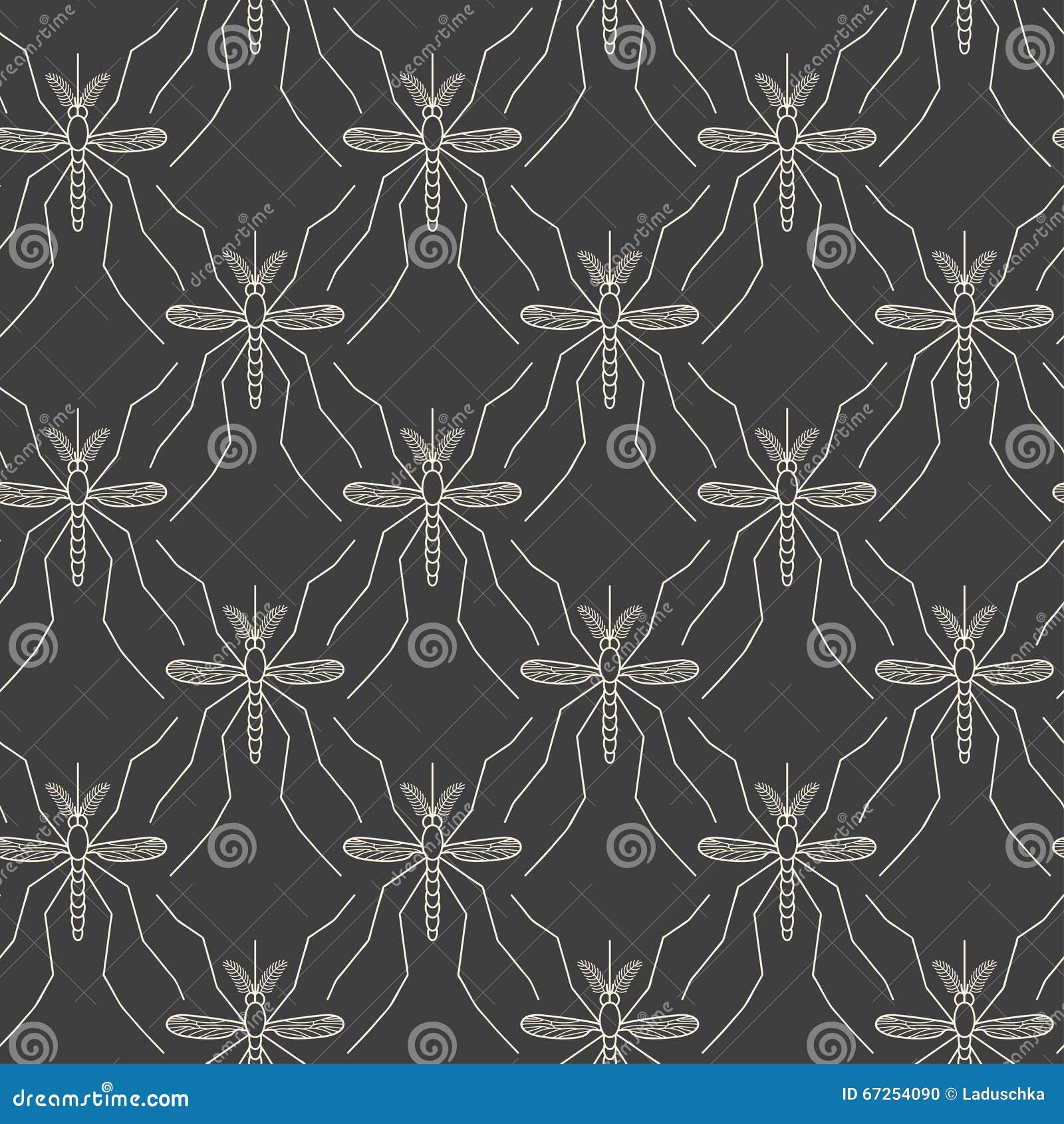 Mosquitos Seamless Border. Royalty-Free Stock Photo | CartoonDealer.com ...