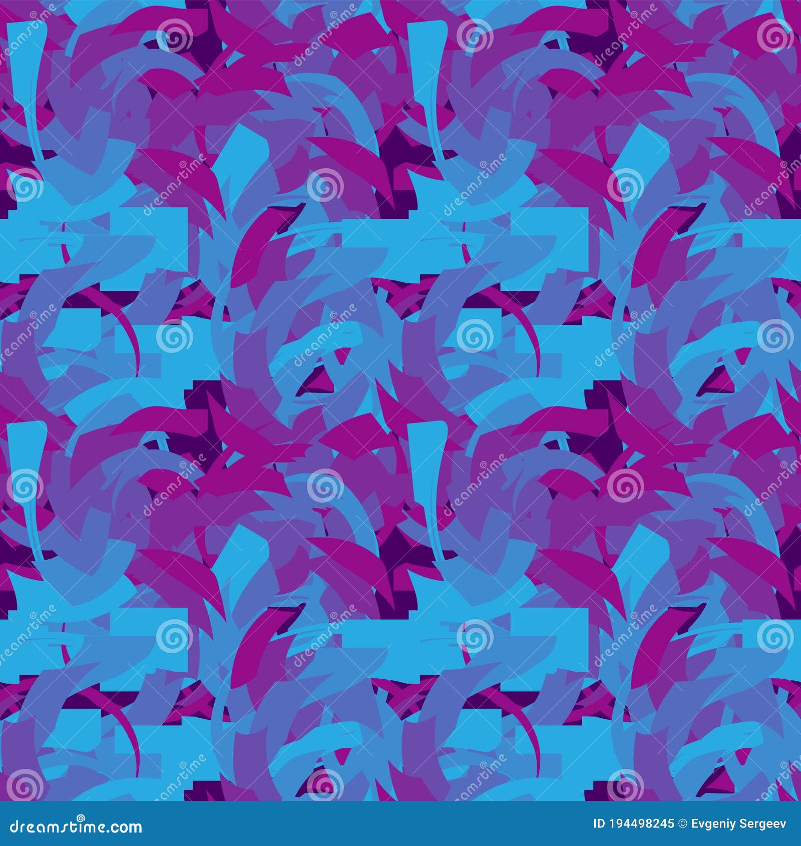 Seamless Pattern Made Up of Abstract Angular Elements. Fashionable ...