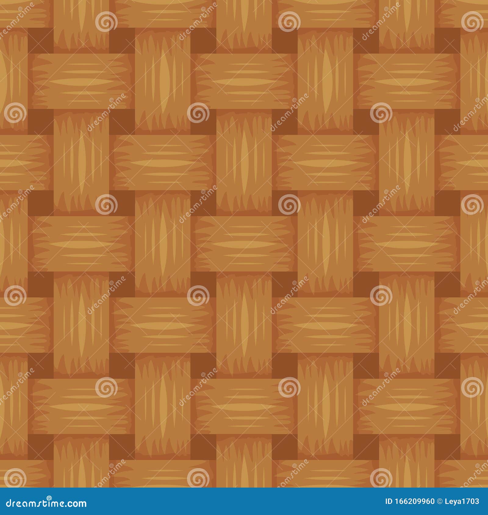 Seamless Pattern Made from Wicker Basket Texture. Cartoon Vector ...