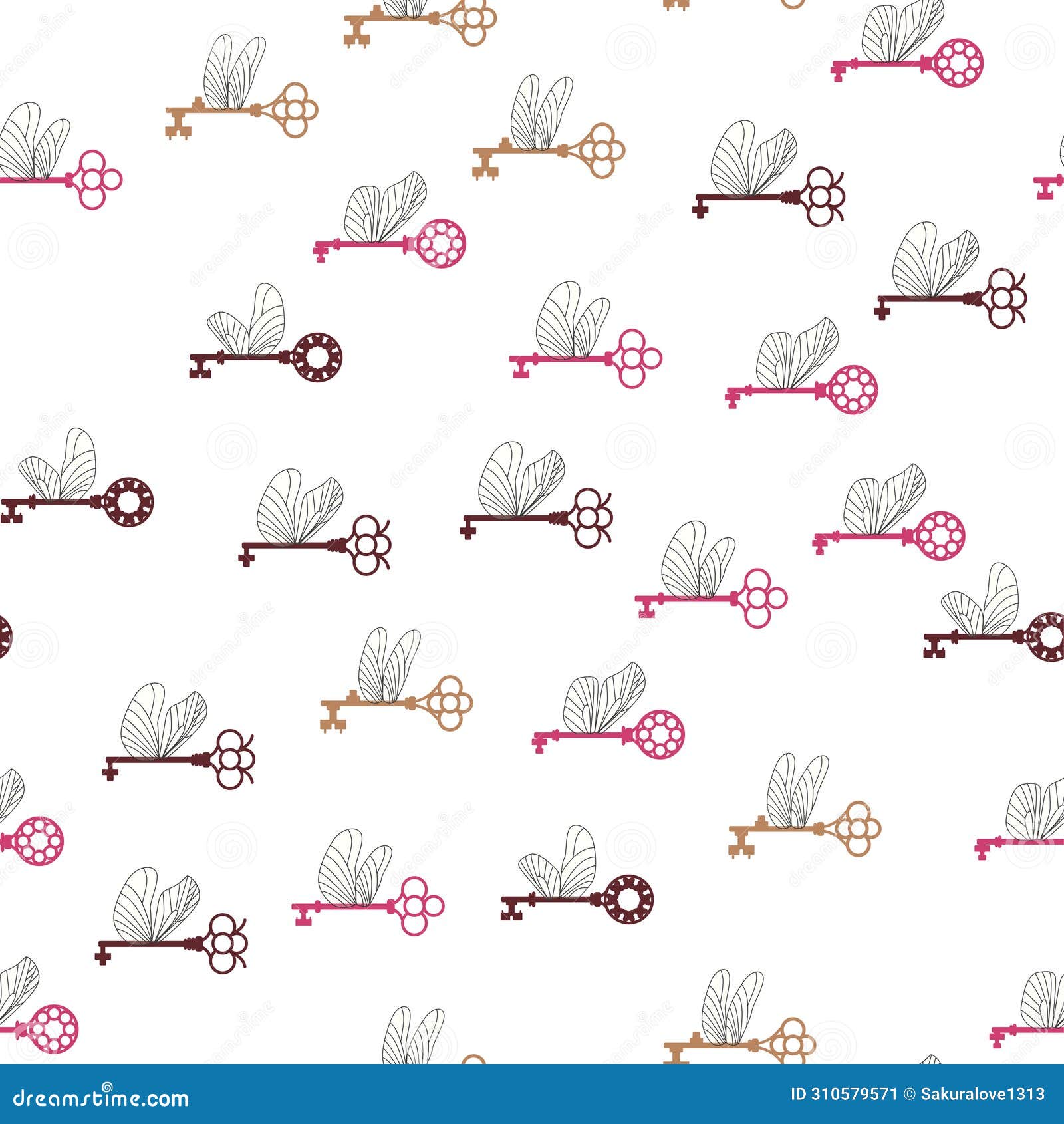 Magic Keys Fantasy Set. Cartoon Icons Collection. Vector Assets ...