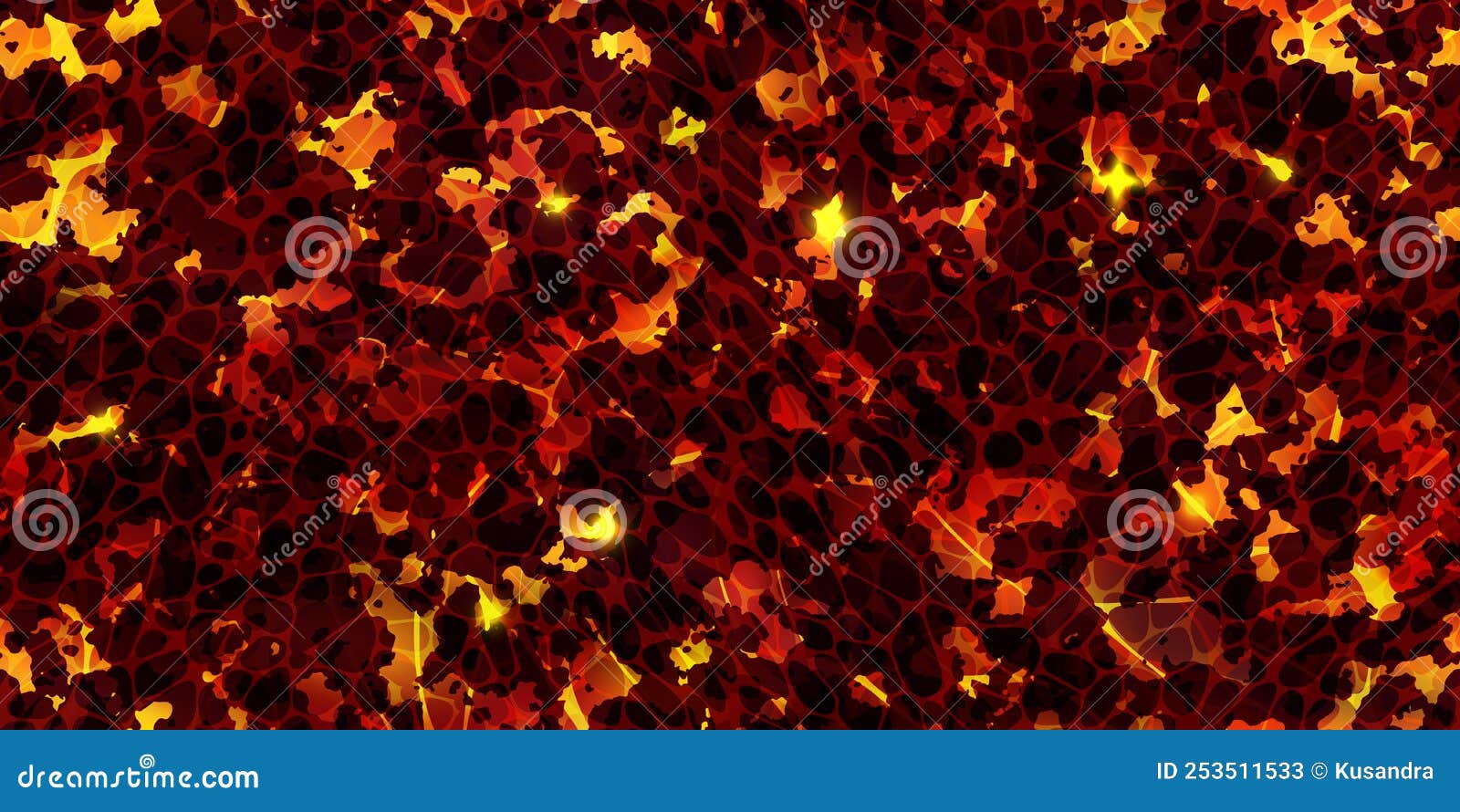 Seamless Pattern of Magma Surface Top View Stock Vector - Illustration ...