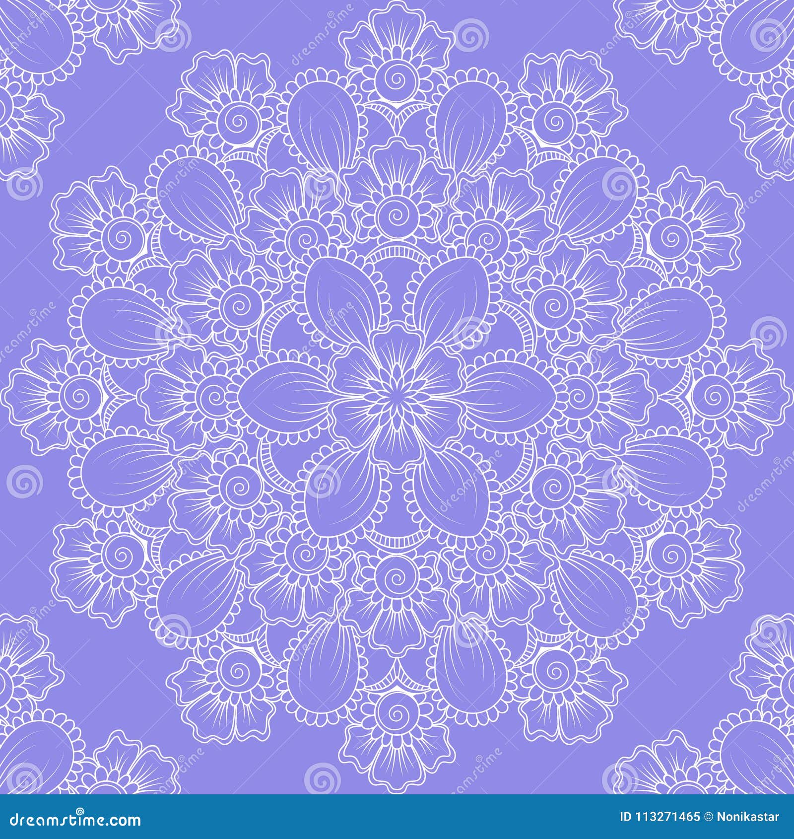 Mandala seamless pattern stock vector. Illustration of ethnic - 113271465