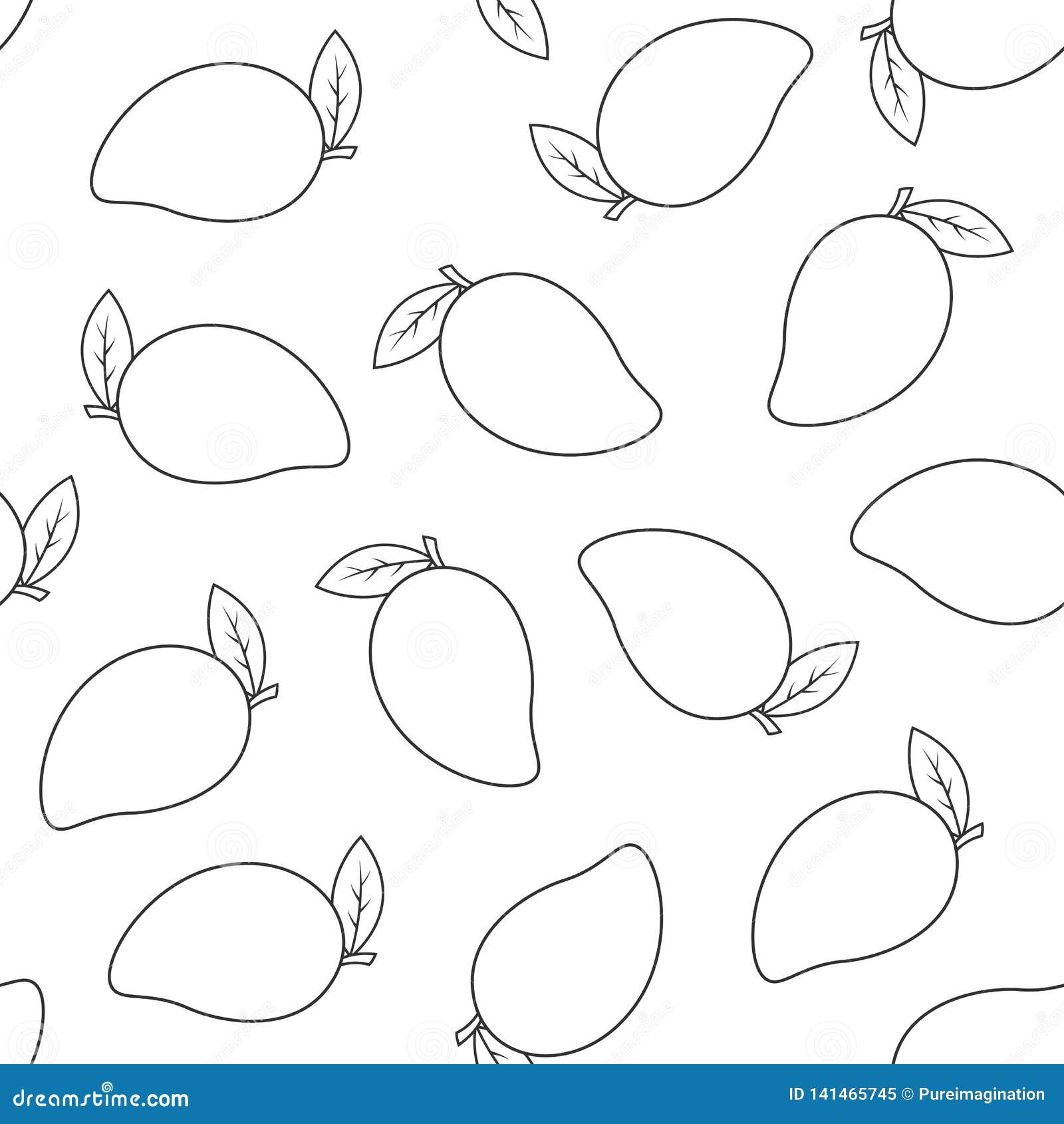 Seamless Pattern With Mango Stock Vector Illustration Of Colorful